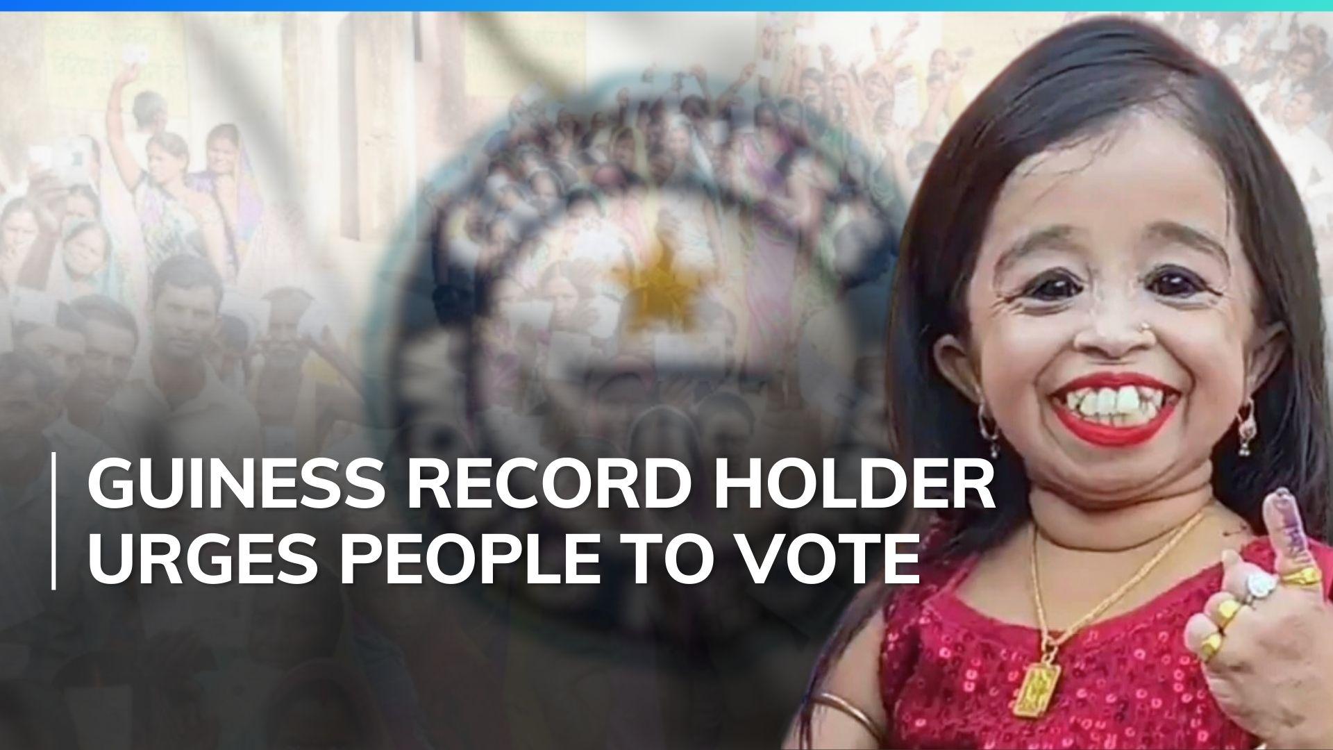 World‘s shortest woman Jyoti Amge votes in Nagpur | Watch | Editorji