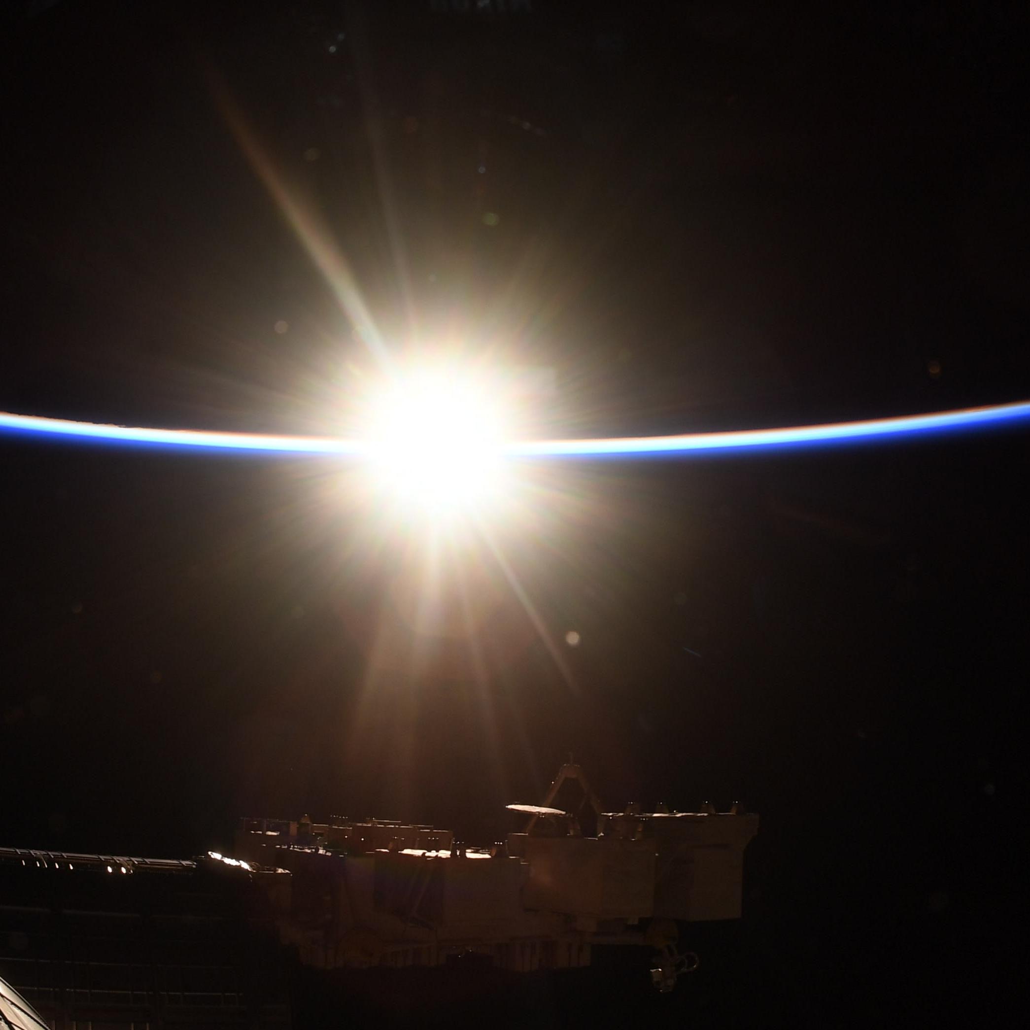 This is what sunrise and sunset look like from space! | Editorji