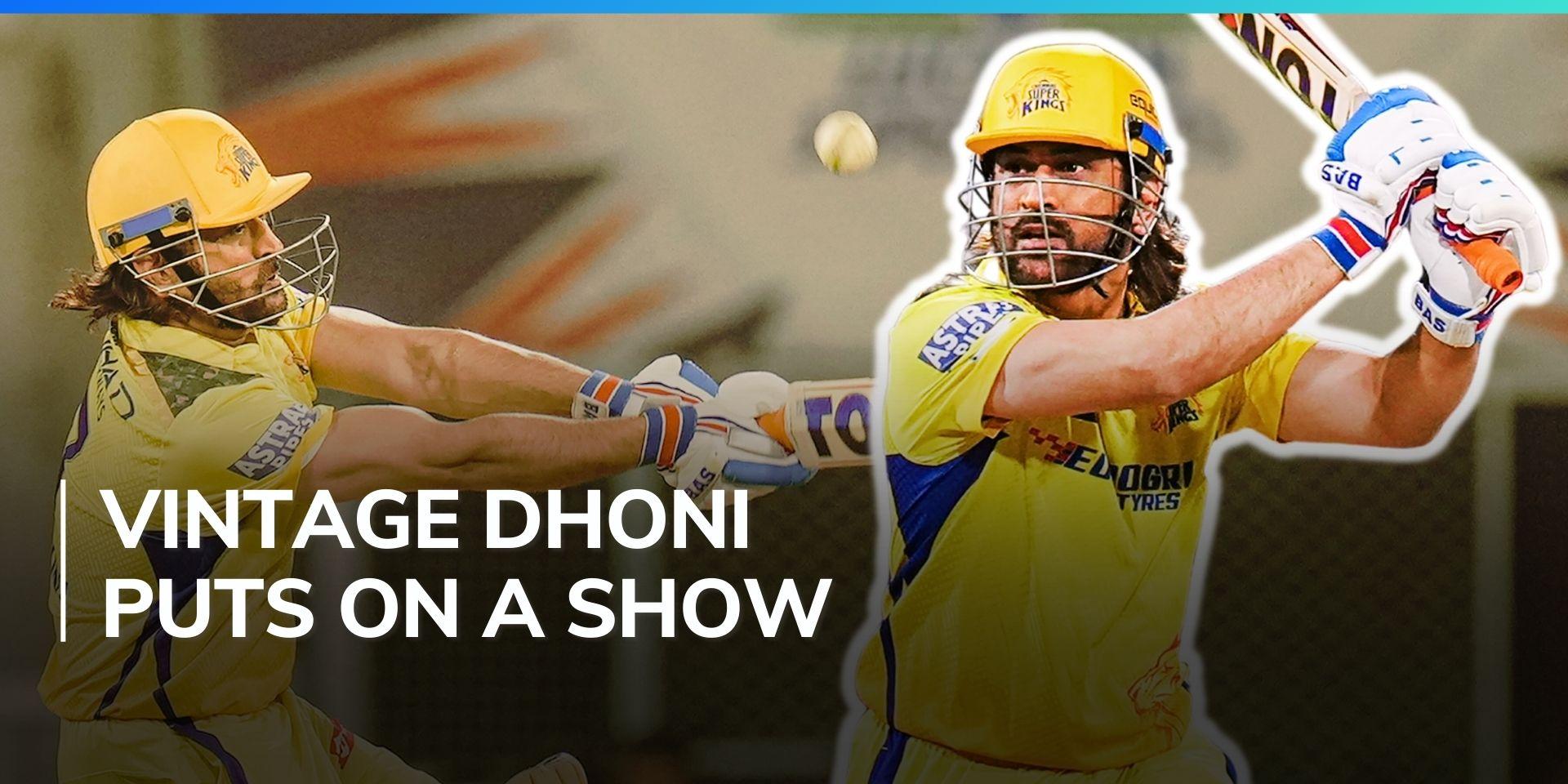Watch: MS Dhoni‘s stunning cameo for CSK lights up Ekana; smashes 101-metre six against LSG ...