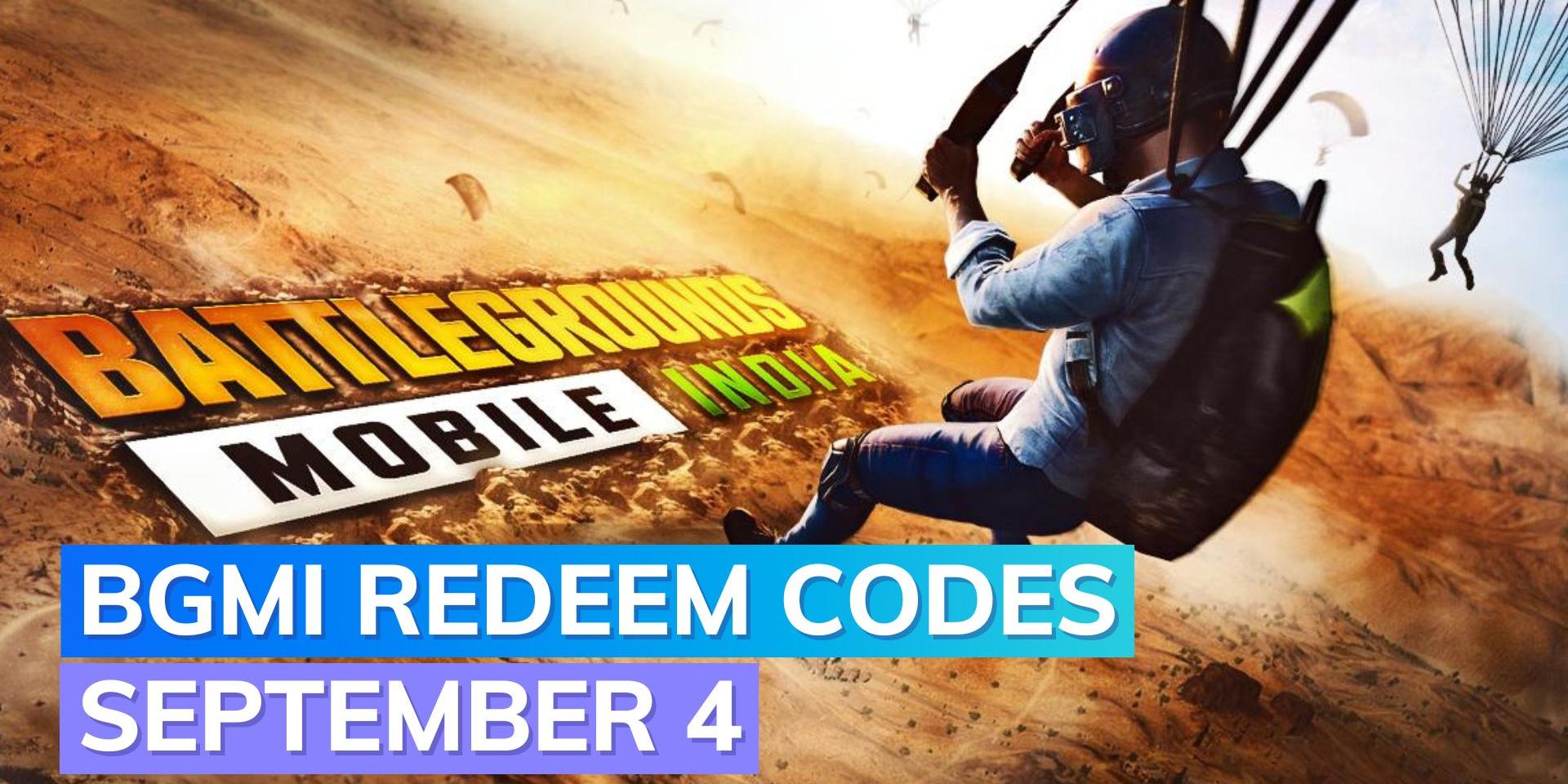 BGMI redeem codes Today 4 September 2023: Unlock incredible freebies to enhance your experience ...