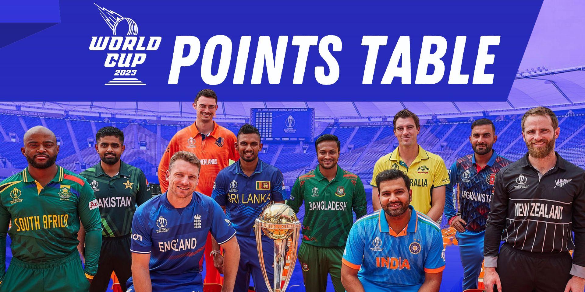 ICC Cricket World Cup 2023 points table: Australia strengthen position ...