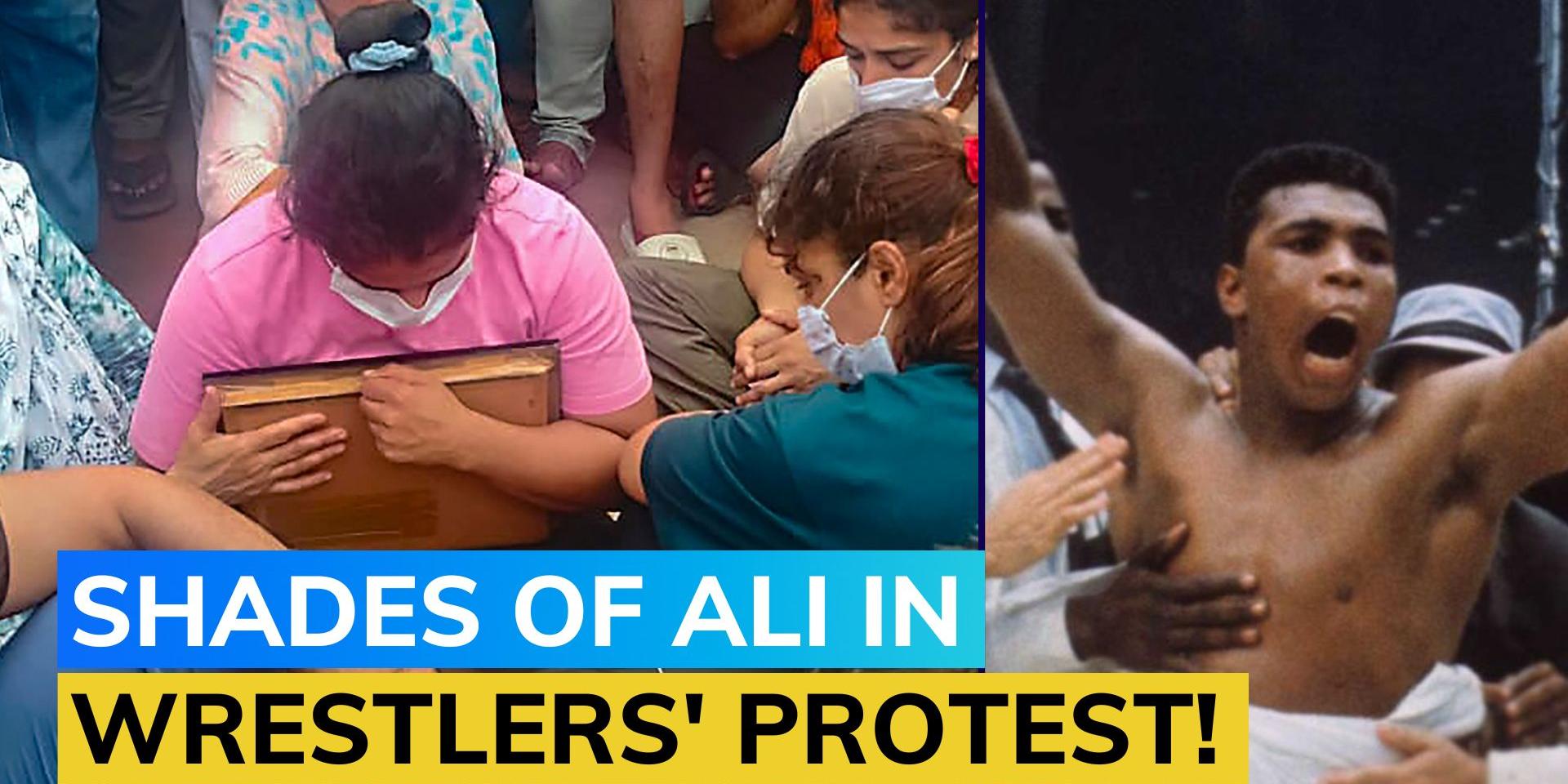 Wrestlers protest: When Muhammad Ali threw his gold medal into the ...