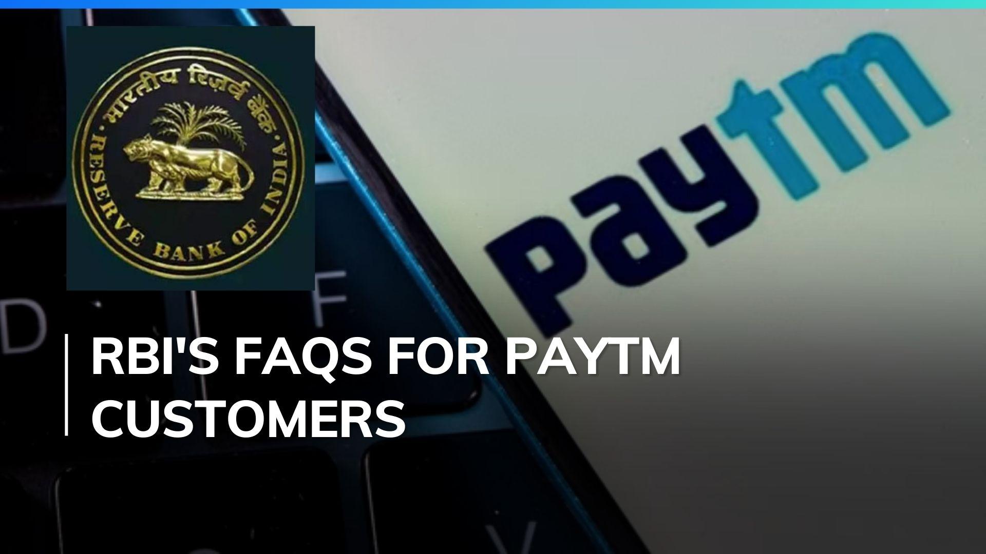 RBI issues FAQs following action on Paytm Payments Bank | Editorji