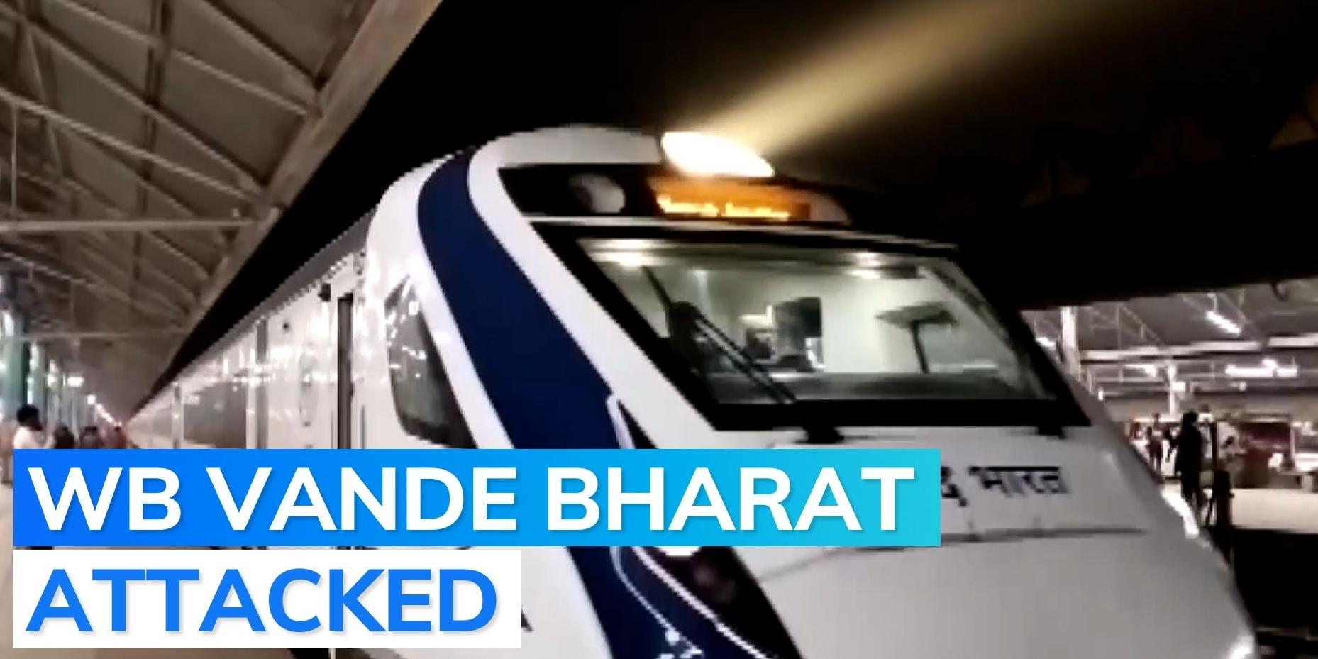 Watch: stones pelted at new Vande Bharat Express in West Bengal, 4 days after train‘s launch ...