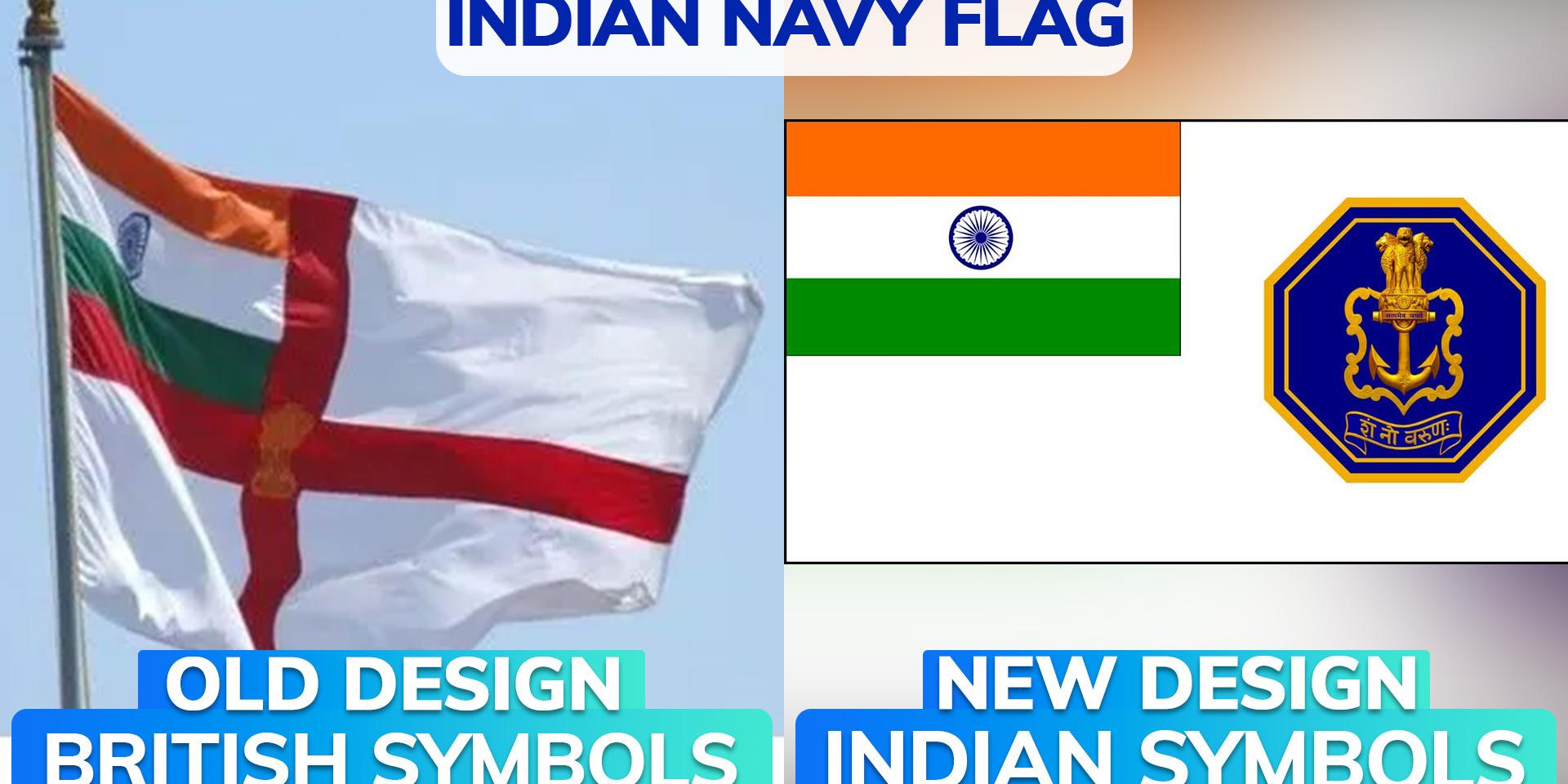 Indian Navy‘s new flag revealed: PM Modi unveils ensign with Shivaji ...