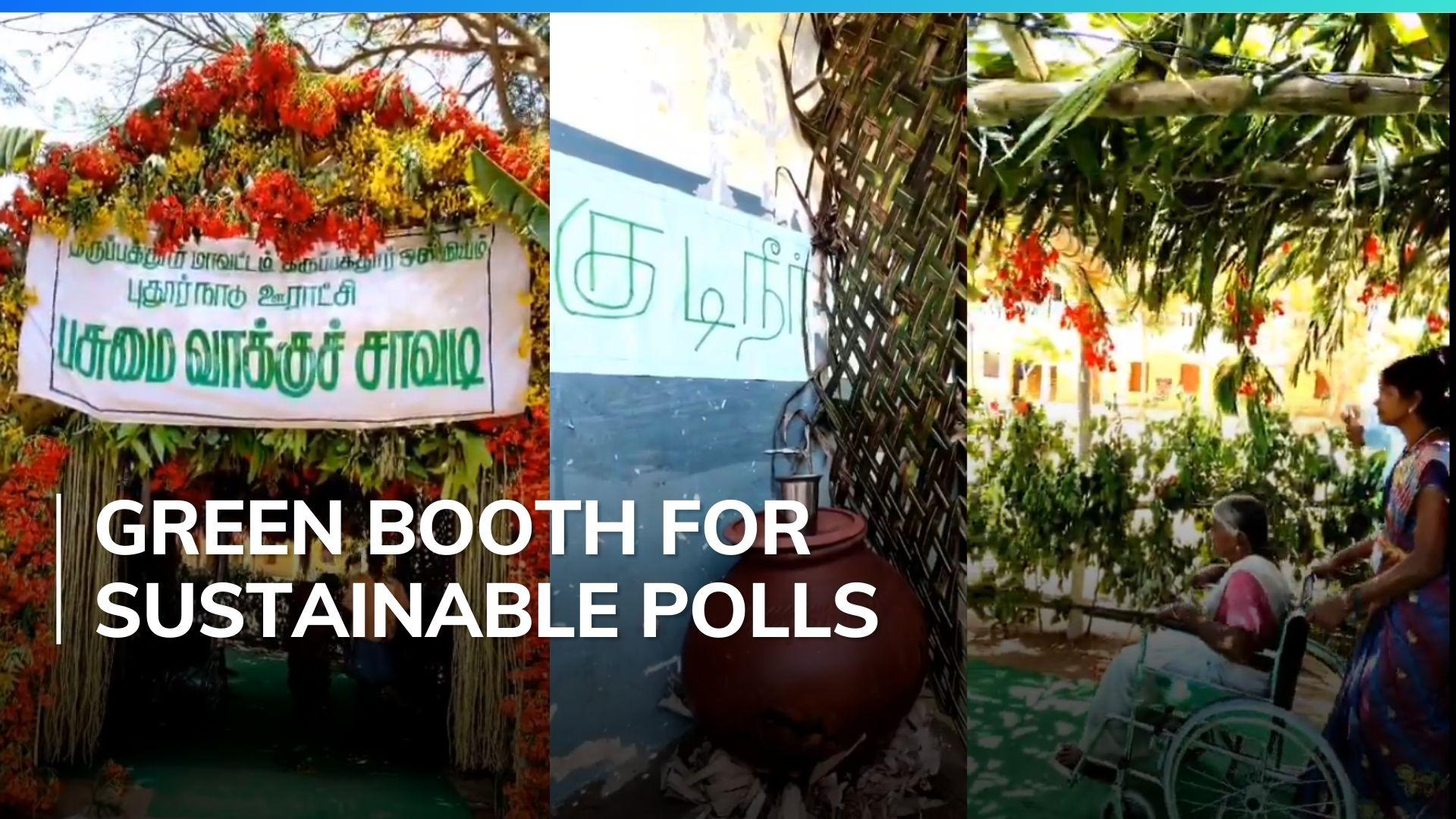 Watch Tamil Nadu‘s green polling booth, netizens love it! | Editorji