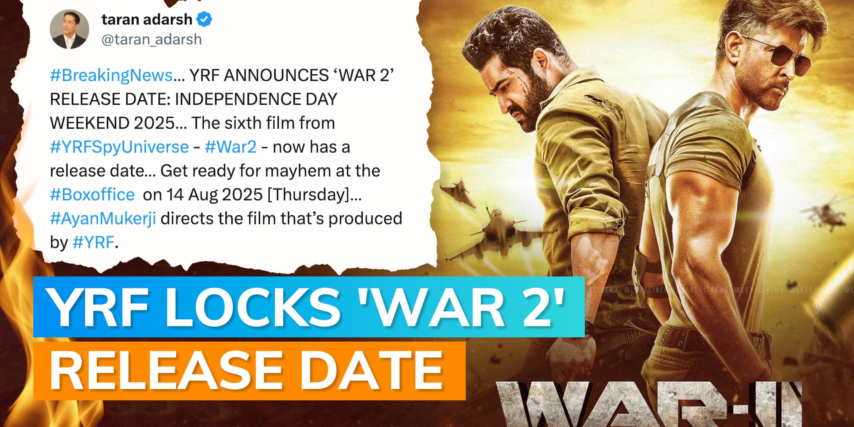 ‘War 2’: Hrithik Roshan, Jr NTR starrer to hit screens on this date in 2025 | Editorji