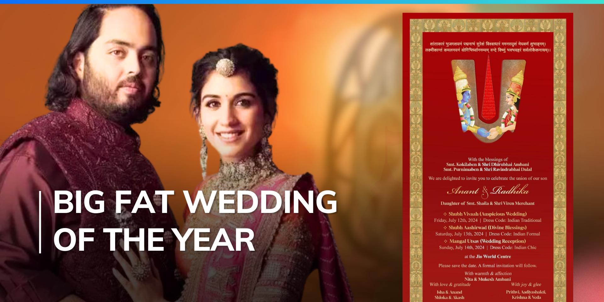 Anant Ambani, Radhika Merchant‘s wedding card goes viral, wedding to ...