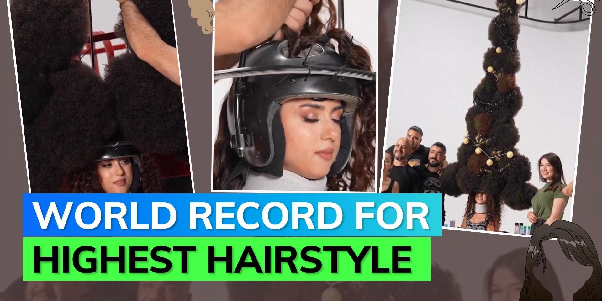 Guinness World Record: Syrian hairstylist sets a world record for ...