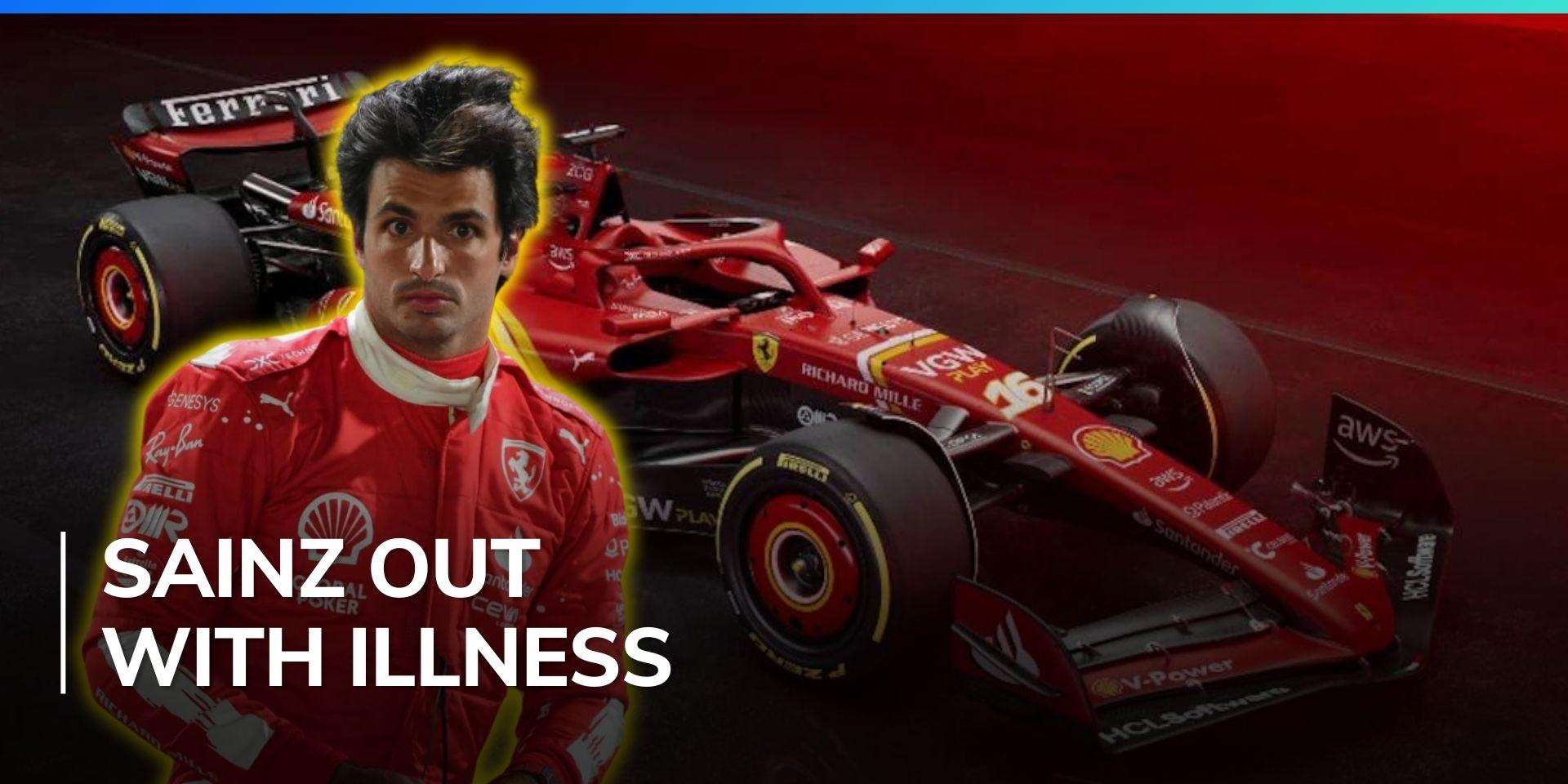 Carlos Sainz Jr. sidelined with appendicitis, Oliver Bearman to make F1 debut for Ferrari at ...
