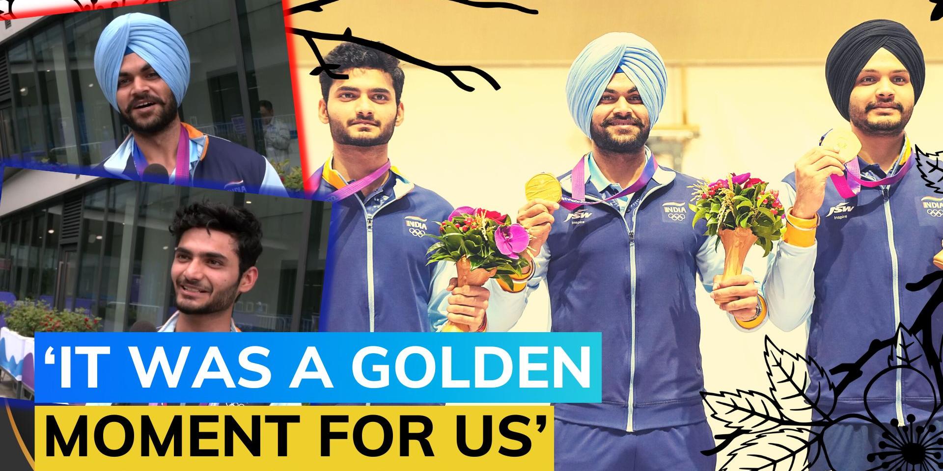 WATCH: Arjun Cheema and Shiva Narwal react to winning gold in 10m Air ...