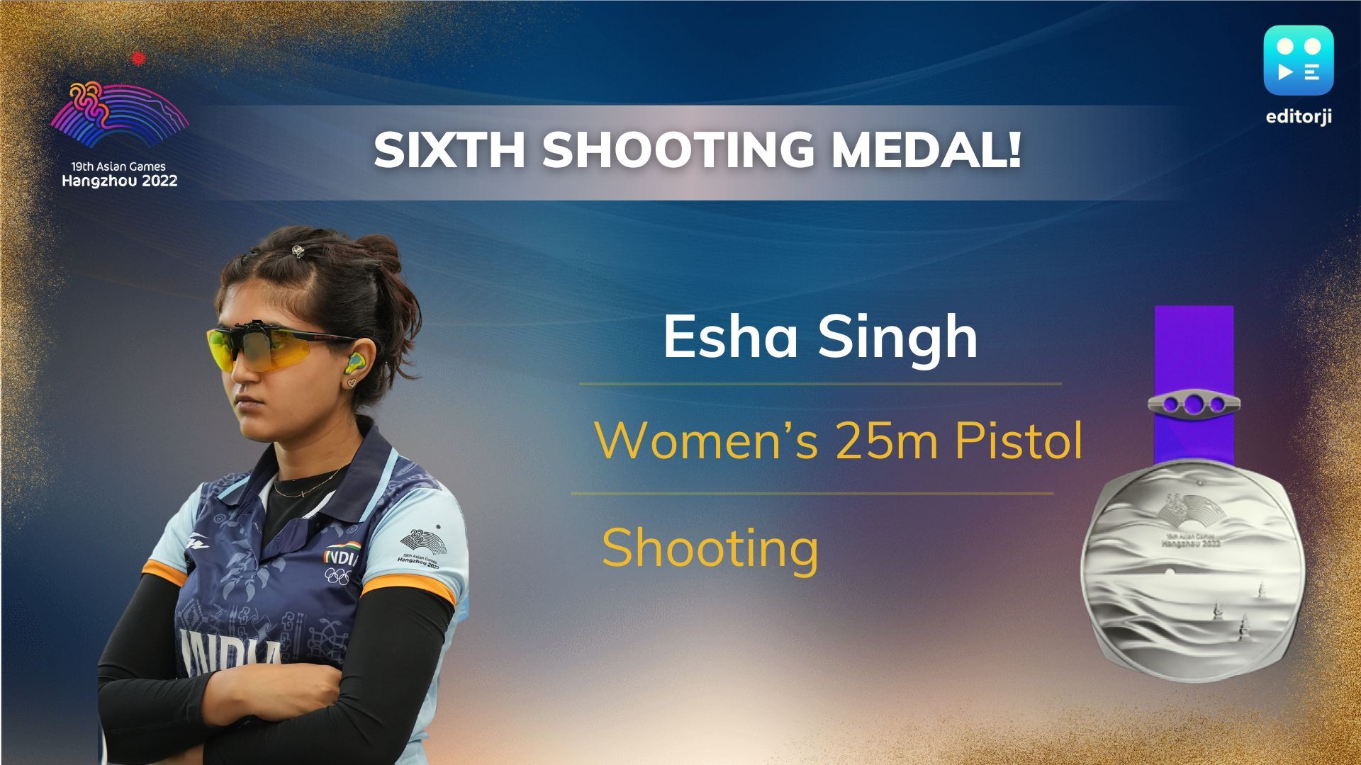 Asian Games 2023: Esha Singh secures silver in Women’s 25m Pistol Individual event | Editorji