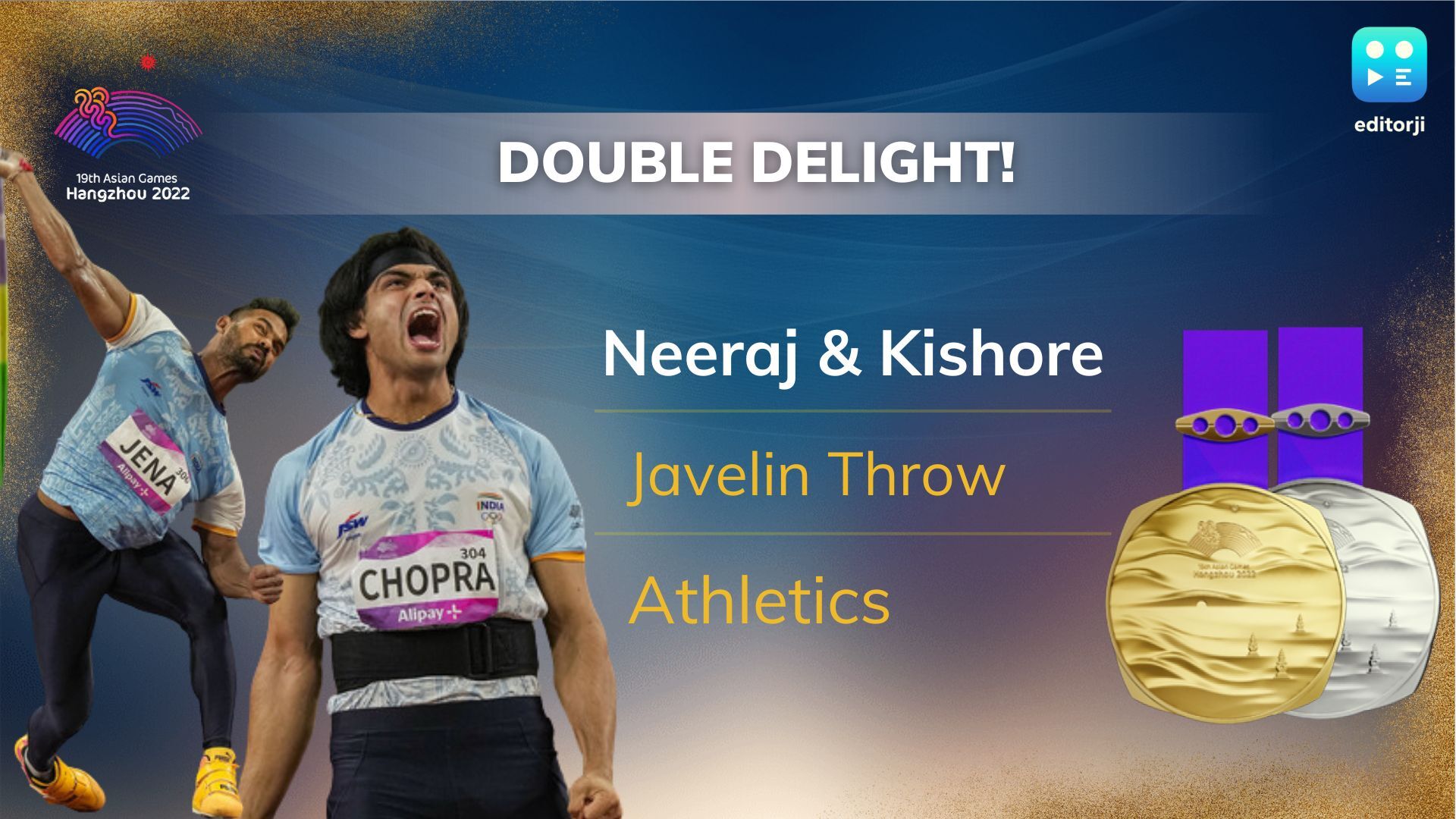 Javelin throw: Neeraj Chopra clinches hard-fought gold, Kishore Jena wins silver | Asian Games ...