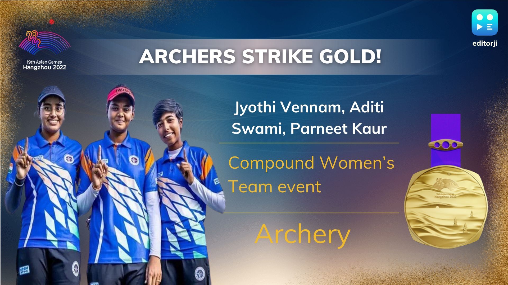 Archery: India win Gold in Women‘s Compound Team event | Asian Games ...