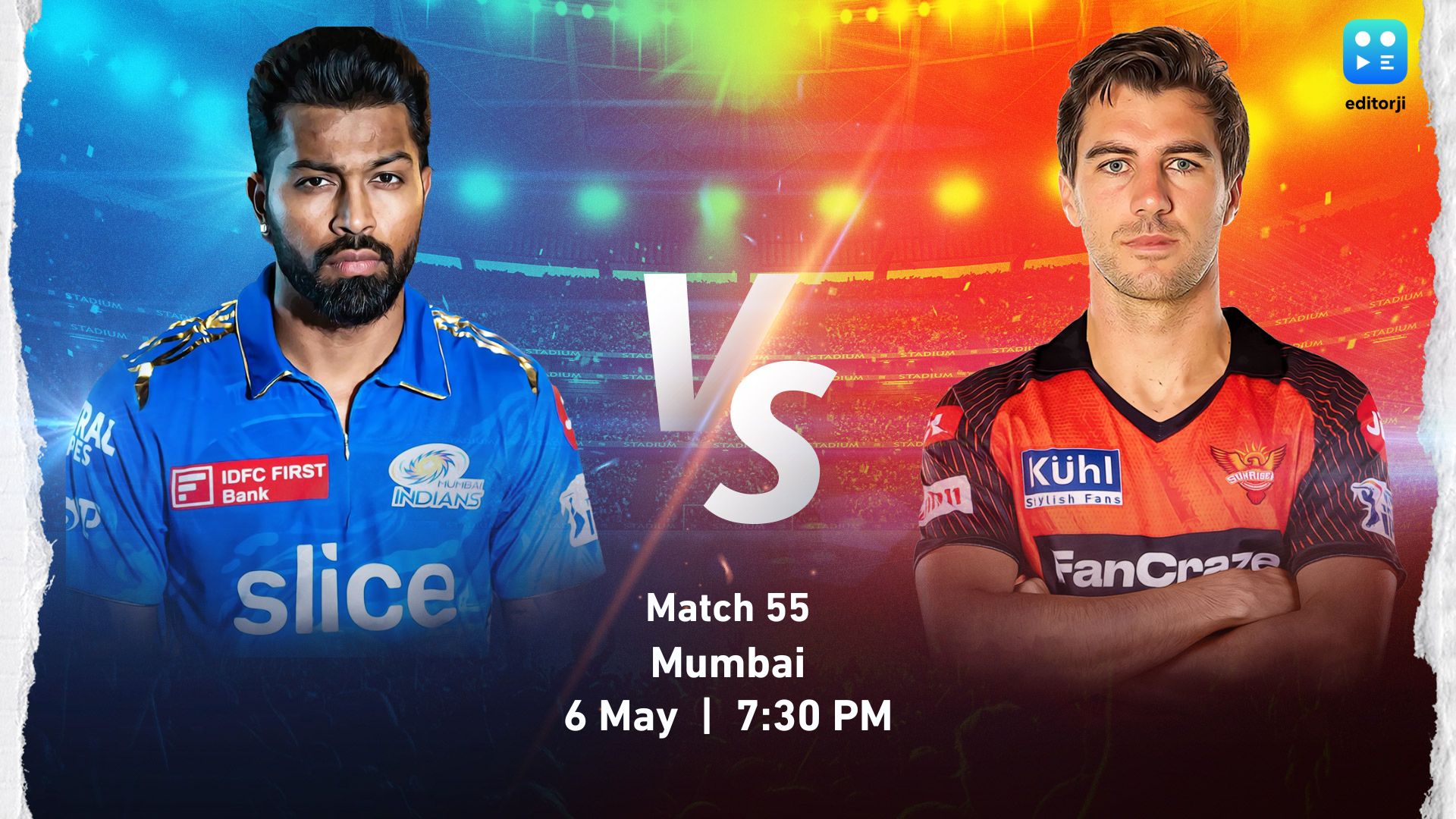 MI vs SRH IPL 2024: Hardik Pandya wins toss; both teams make 1 change each | Editorji