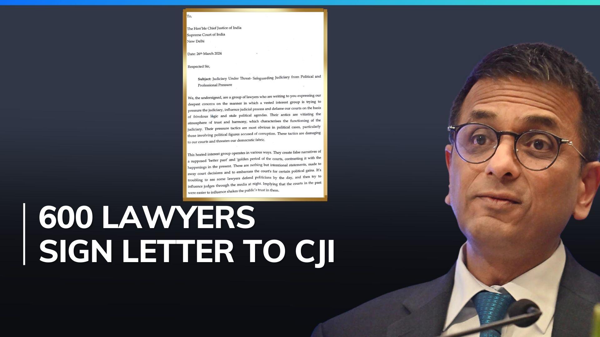 Group of lawyers write to CJI against ‘vested interest group’ trying to ...