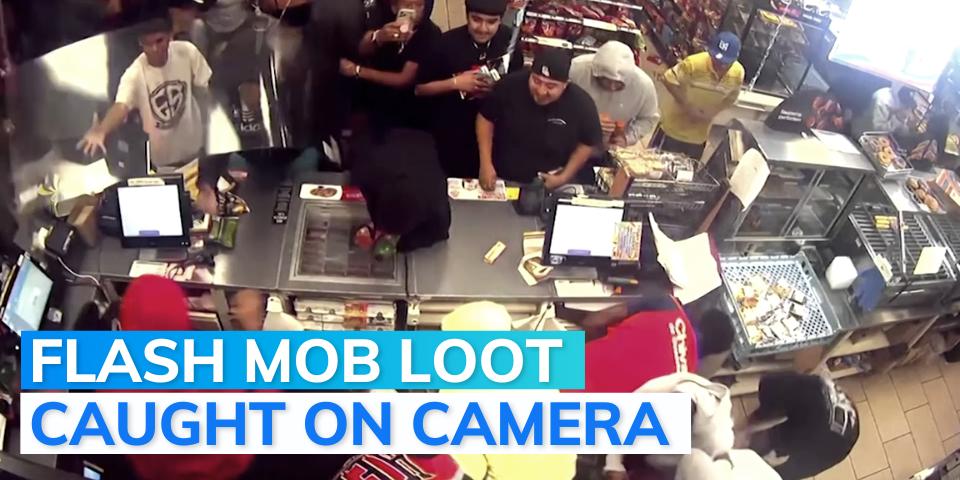 Video: ‘flash mob looting’ at US store, cops announce $50,000 reward ...
