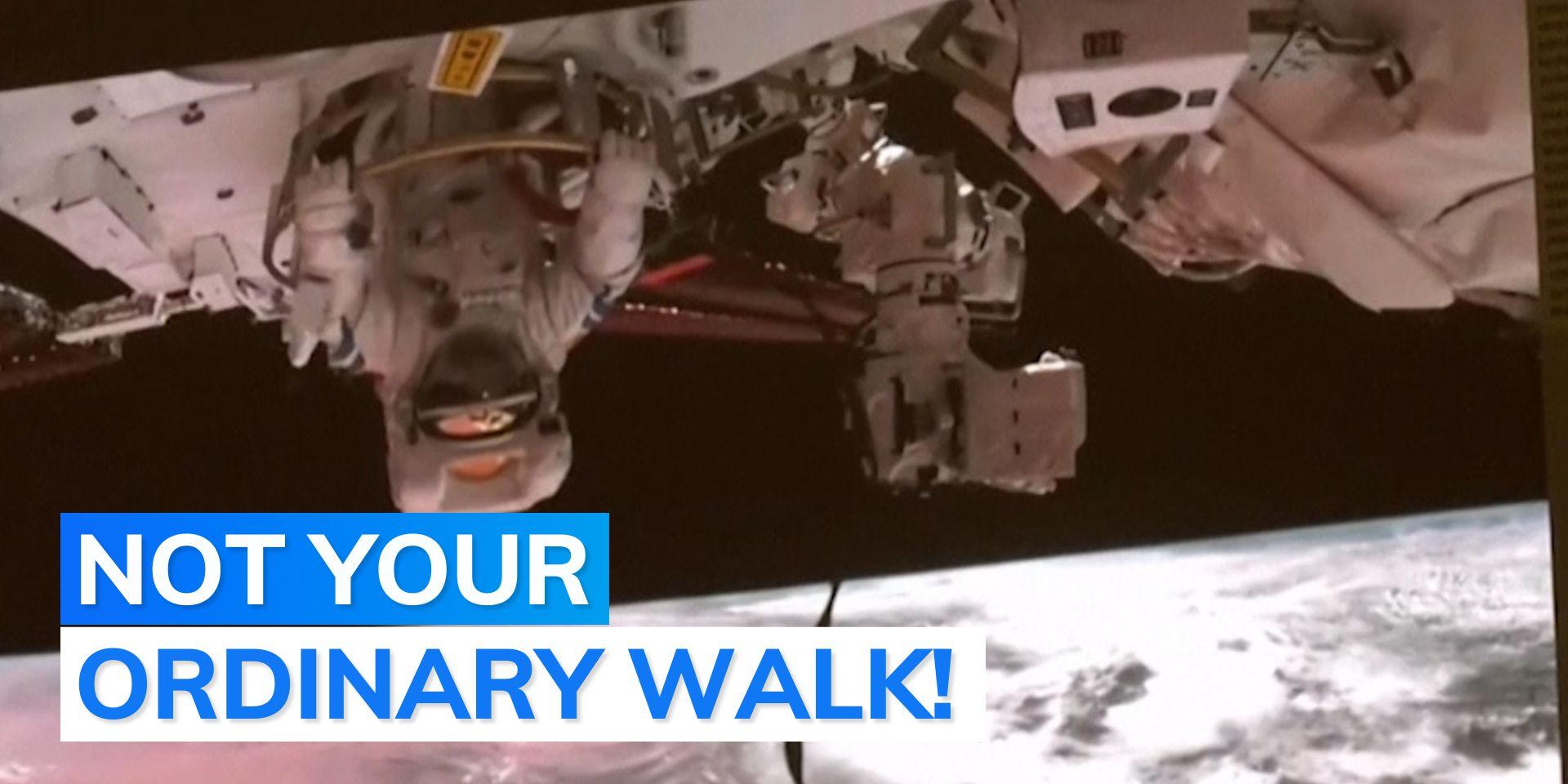 Chinese astronauts go on spacewalk from new station | Editorji