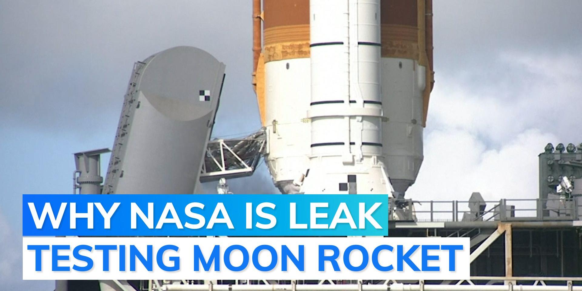 Artemis moon rocket: NASA is fueling its moon rocket in a leak test ...