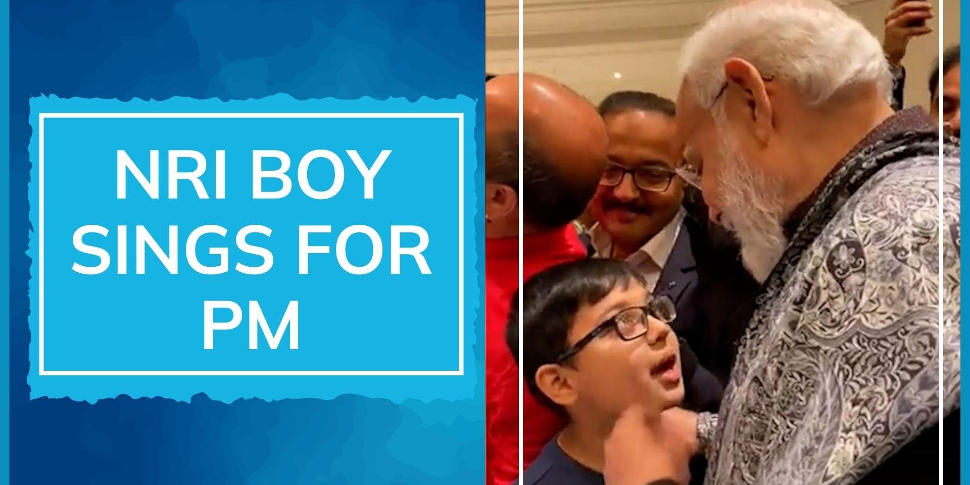 Watch: Indian boy sings patriotic song for PM Modi in Germany | Editorji