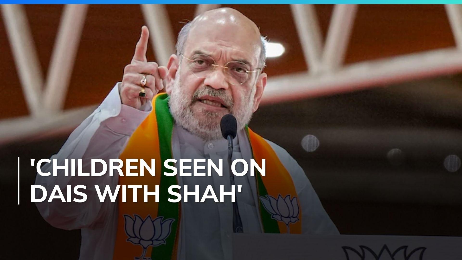 Amit Shah booked for ‘using minors’ in campaign, ‘violating’ poll code ...