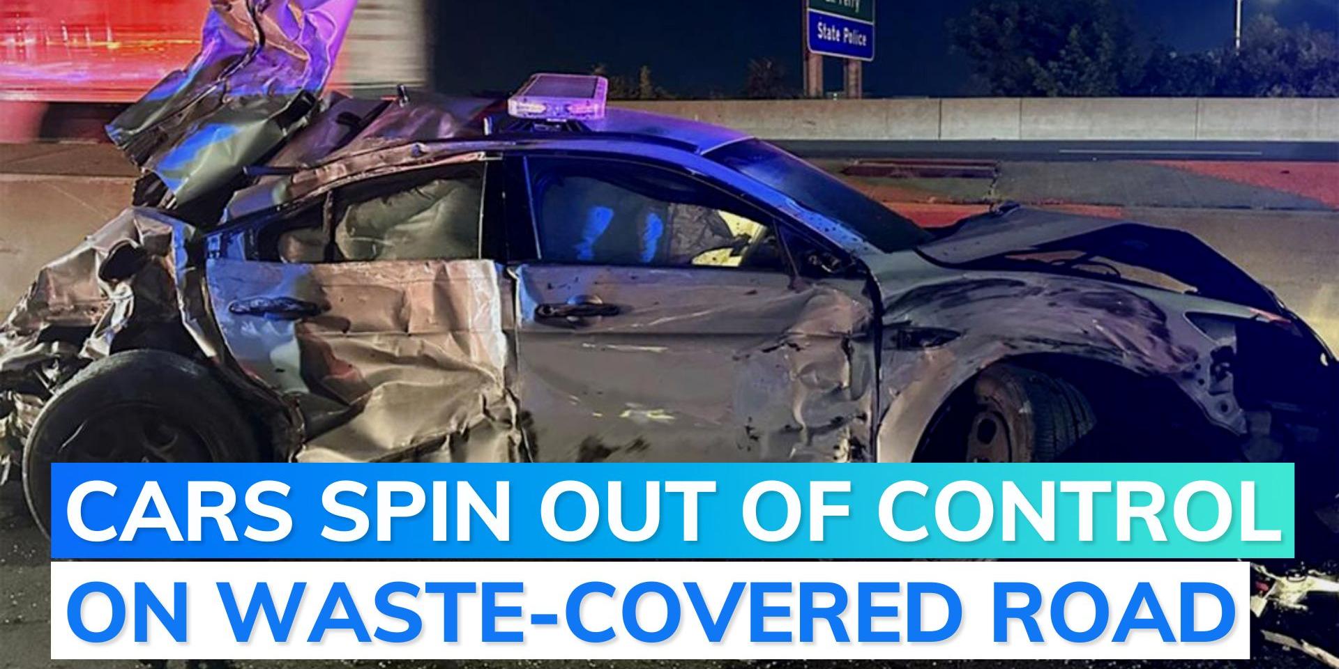 USA: Human waste leaking from truck causes car crashes on Connecticut ...