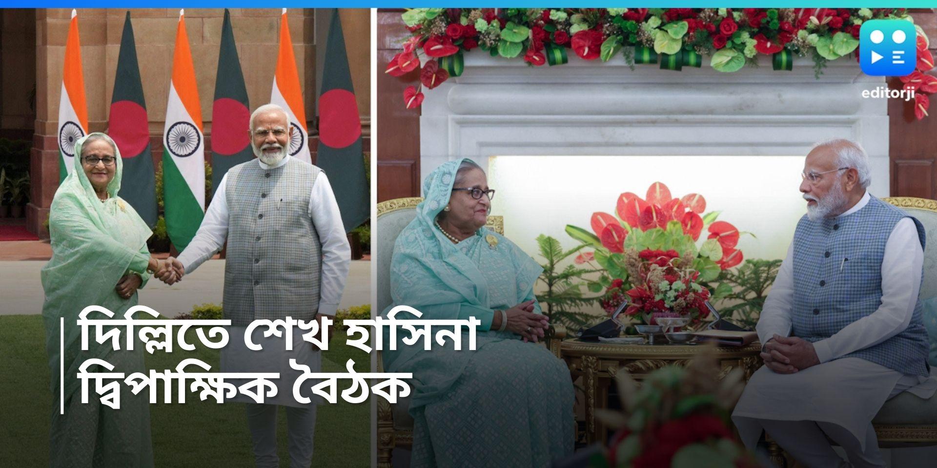 PM Narendra Modi holds bilateral talks to Bangladesh PM Sheikh Hasina ...