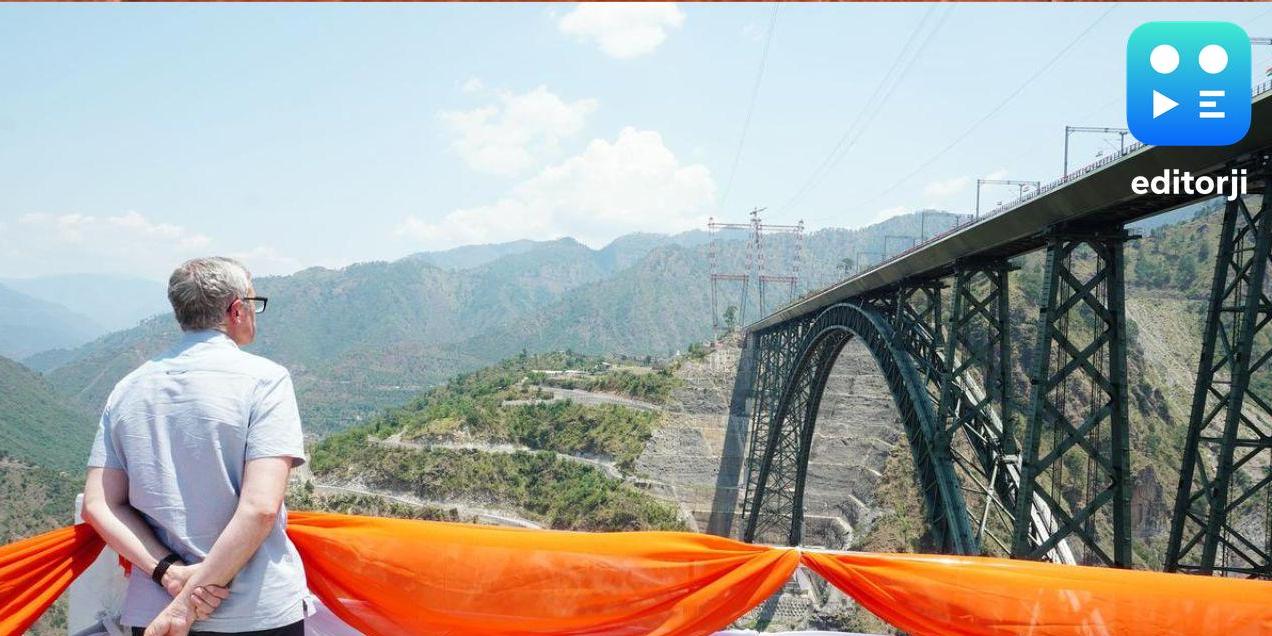 PM Modi Opens Worlds Tallest Chenab Bridge | Editorji