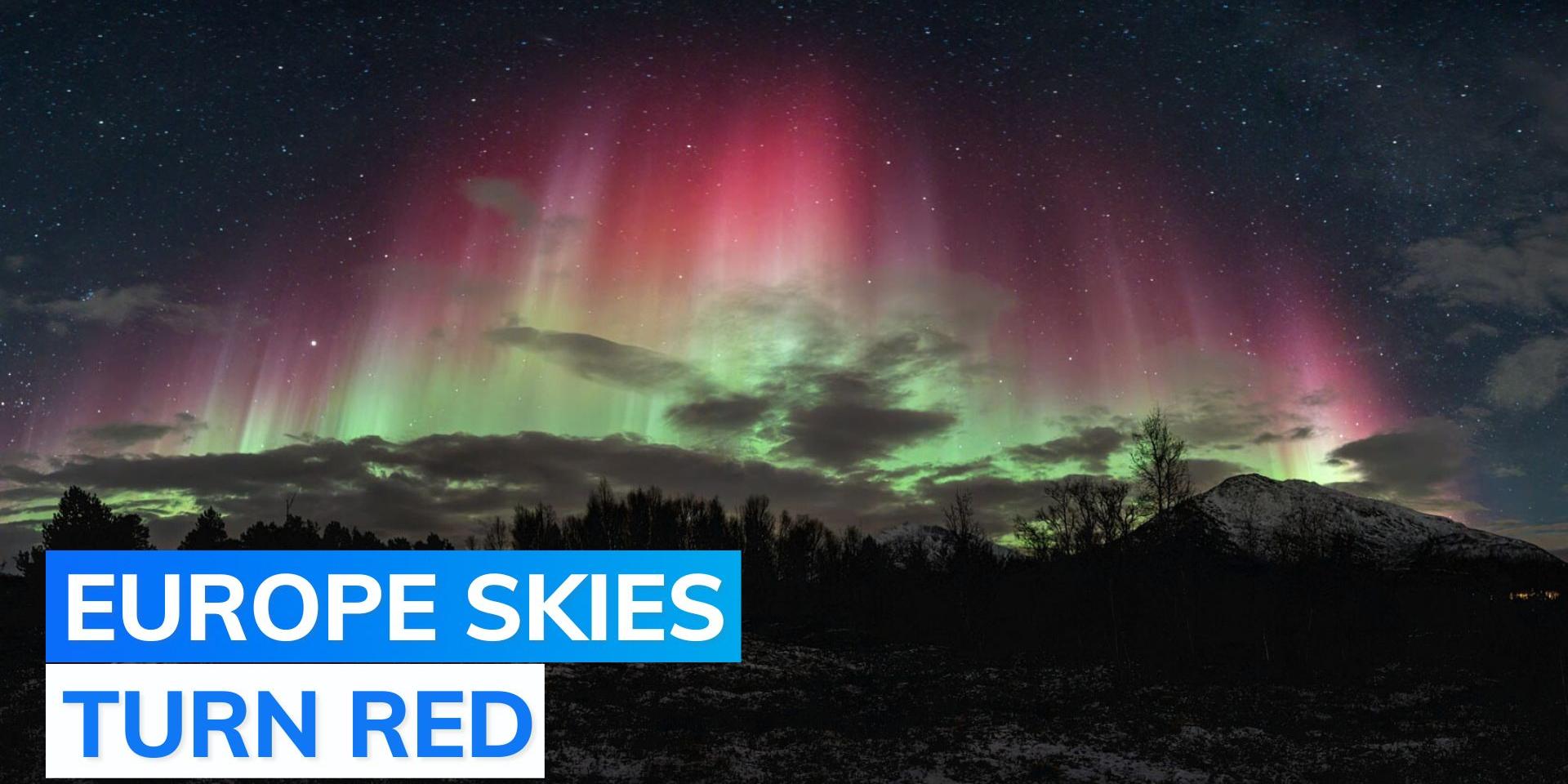Bulgaria: Northern lights paint the sky red | Editorji