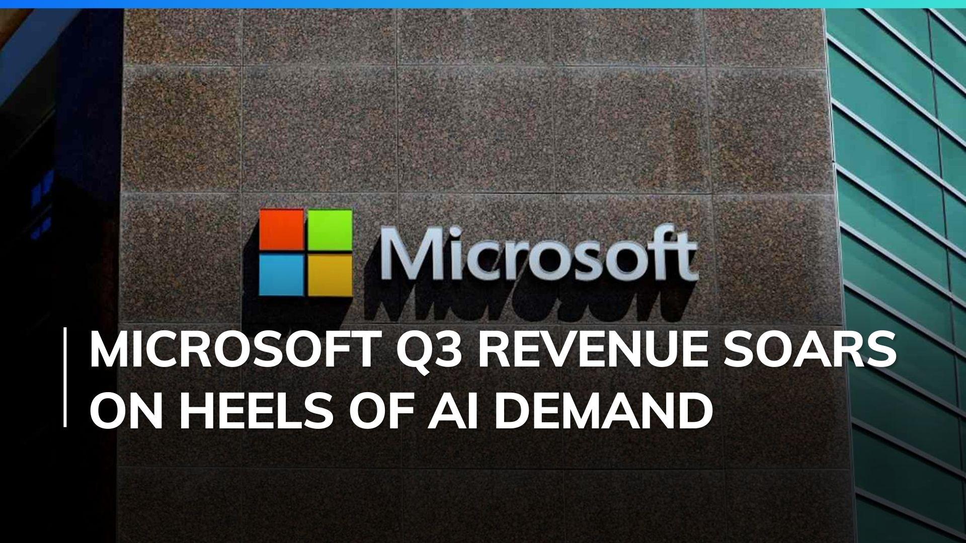 Microsoft‘s Q3 revenue soars 17% on AI integration, Azure surge | Editorji