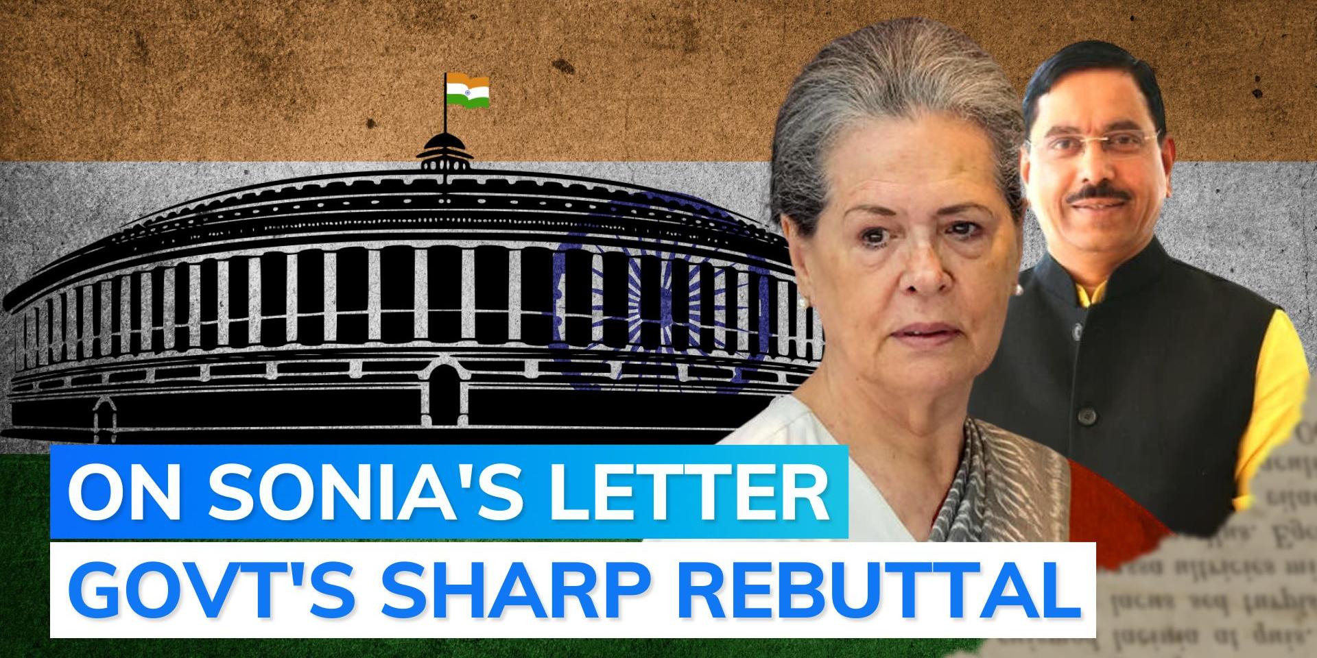 ‘Politicising functioning of Parliament’: Pralhad Joshi responds to Sonia Gandhi‘s letter to PM ...