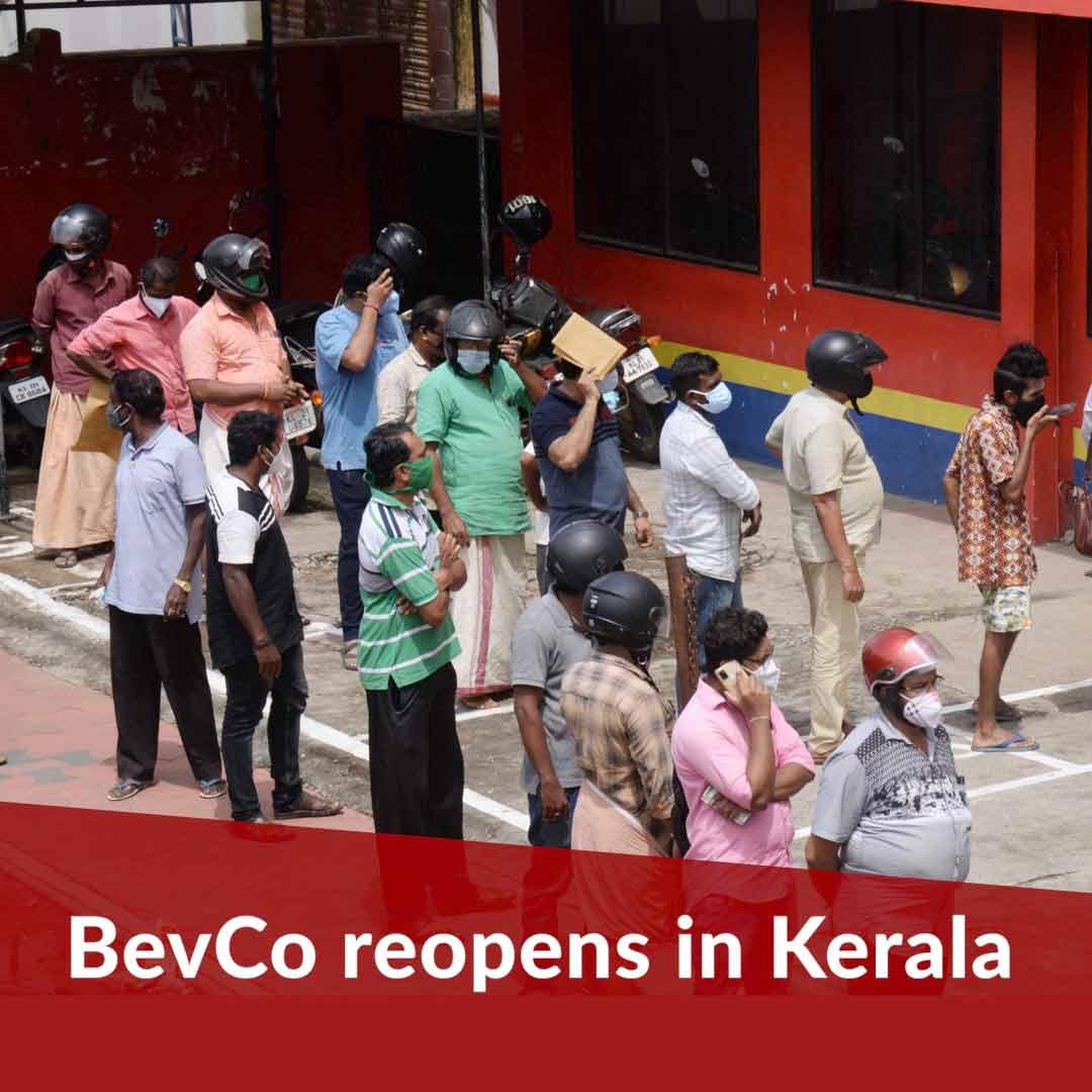 Kerala‘s BevCo outlets see massive crowds as they reopen after 6 weeks ...