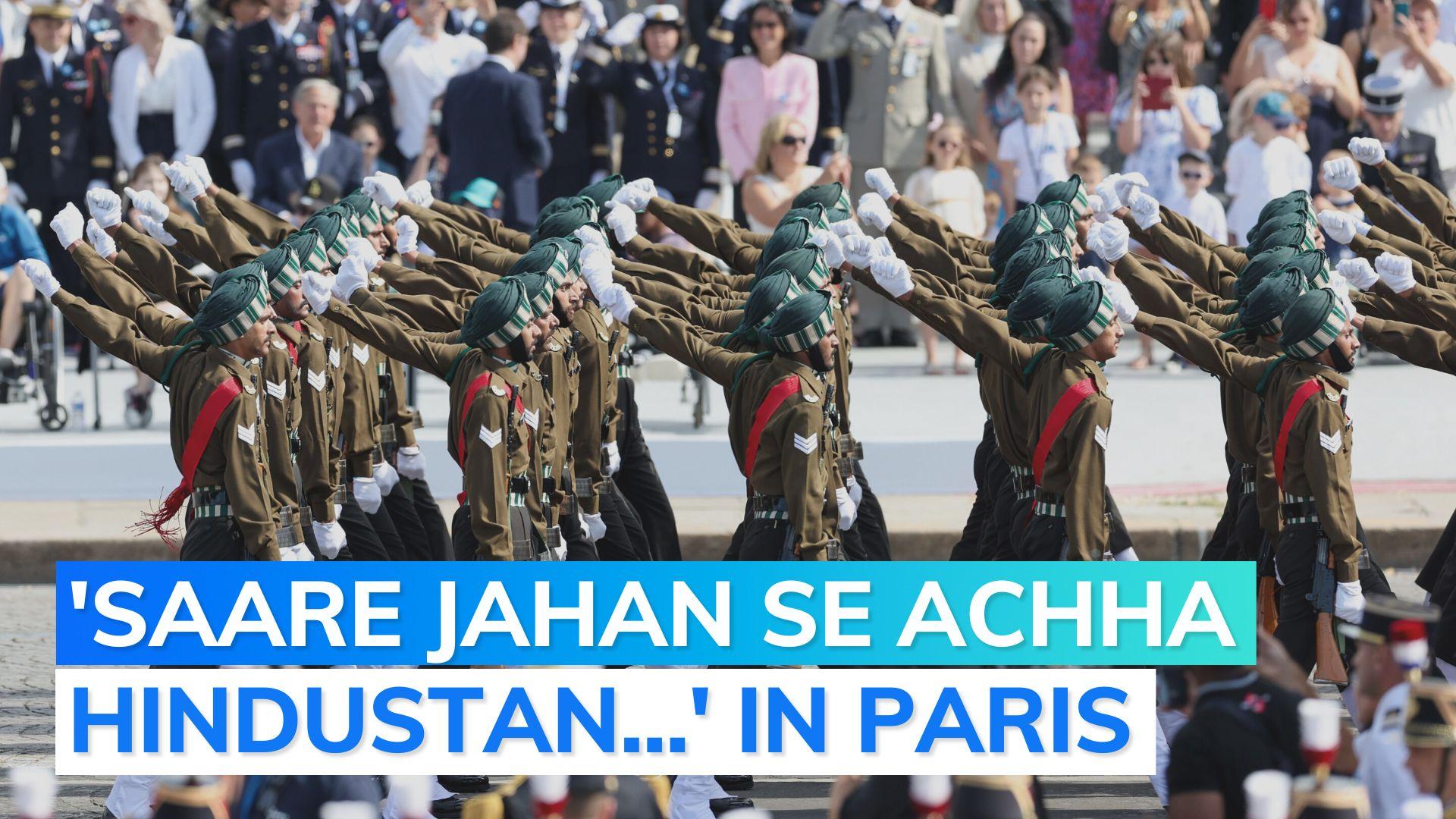 France: Indian military contingent marches in Bastille Day parade as PM ...