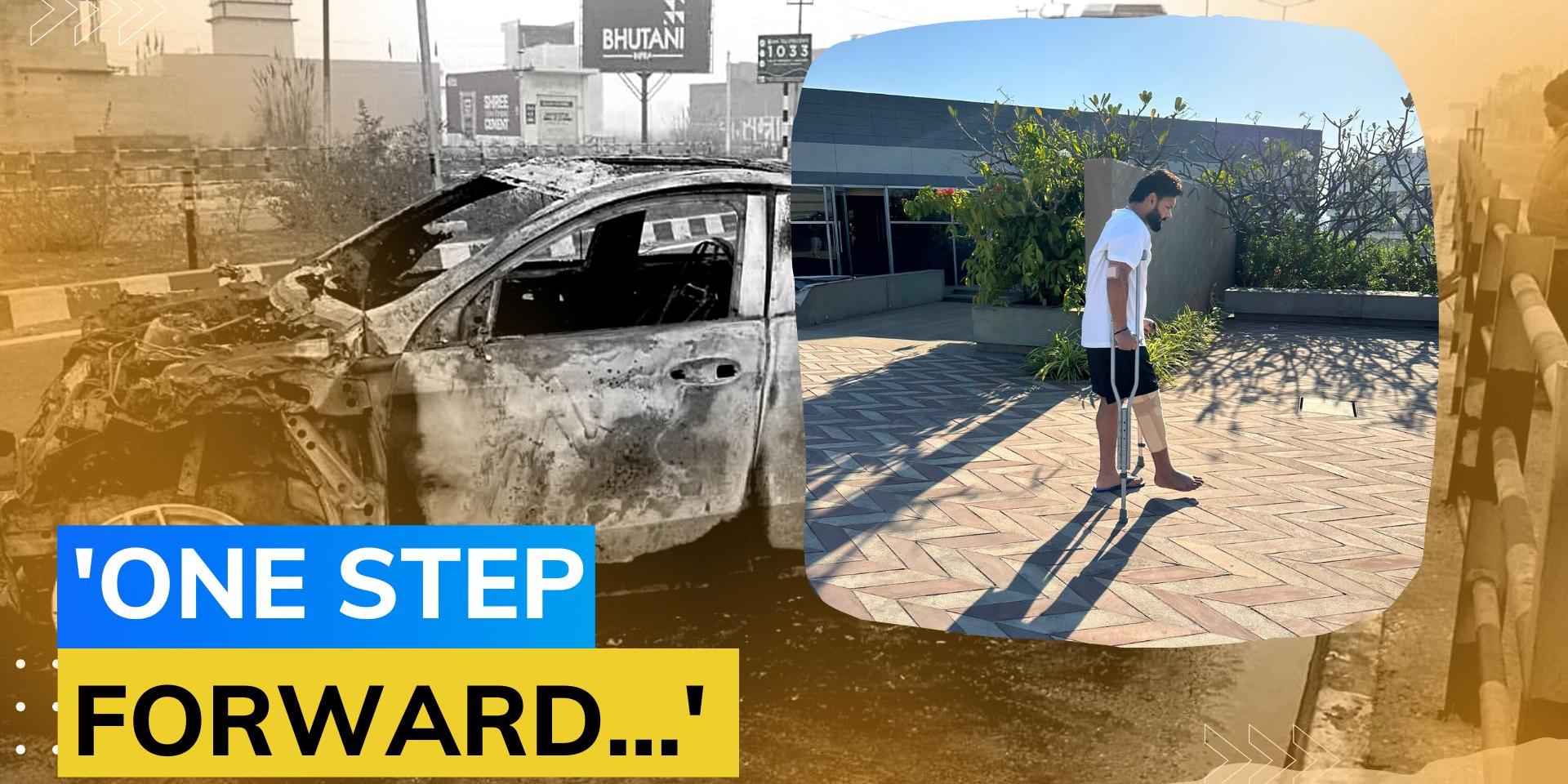 Road to recovery! Rishabh Pant shares first image after horrific car ...