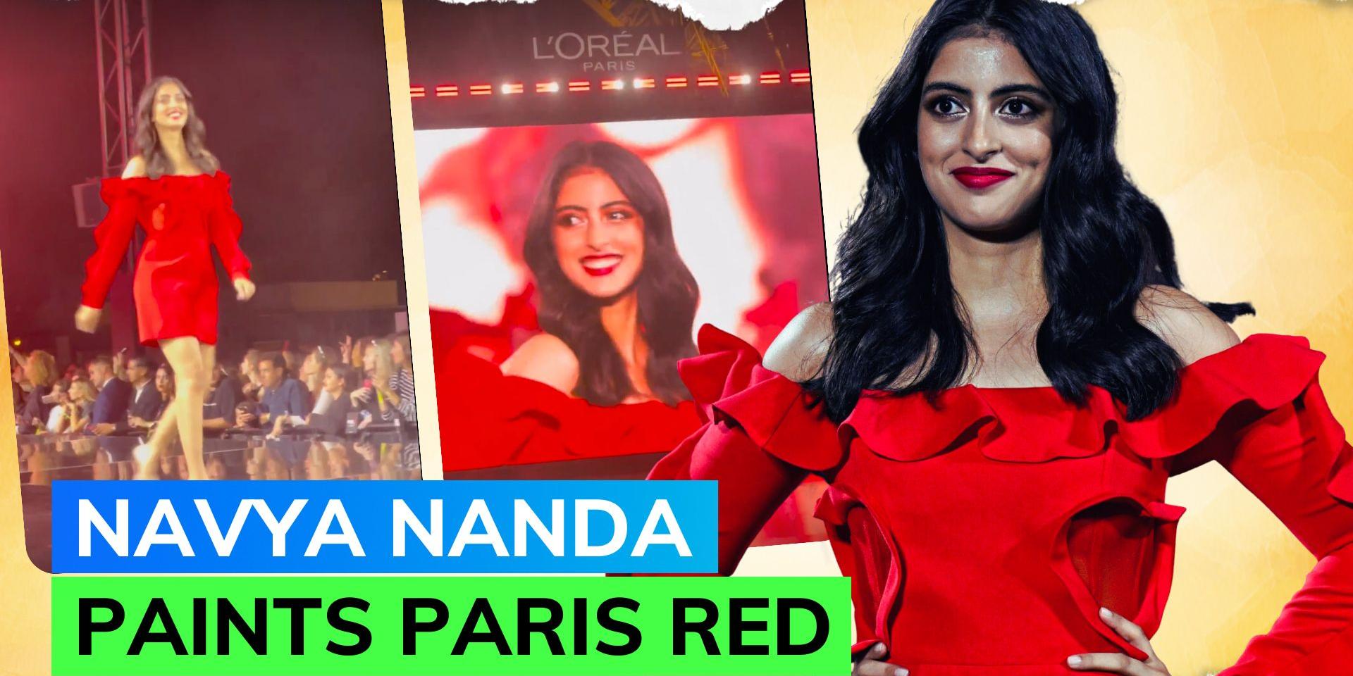 Navya Naveli Nanda Turns Heads In Fiery Red At Paris Fashion Week Debut