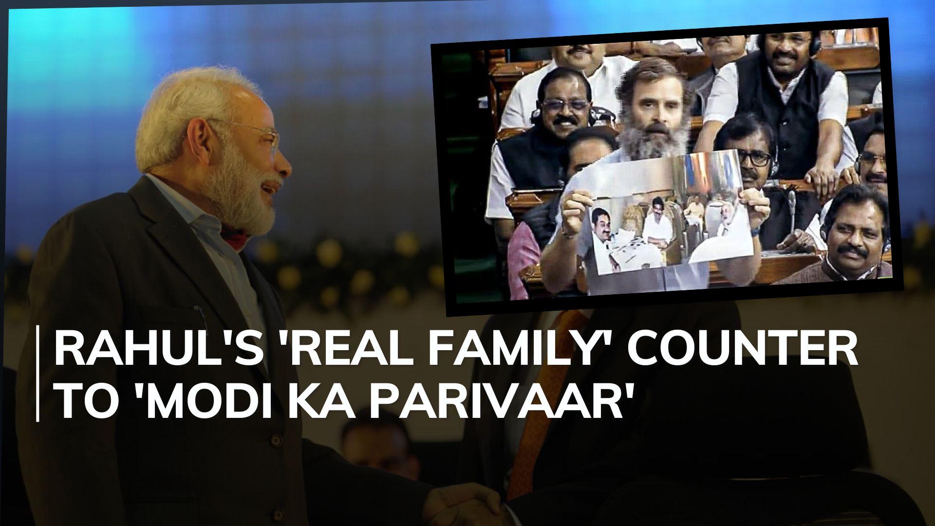 Rahul Gandhi‘s Adani jibe at BJP’s ‘Modi ka parivaar’ campaign | Editorji