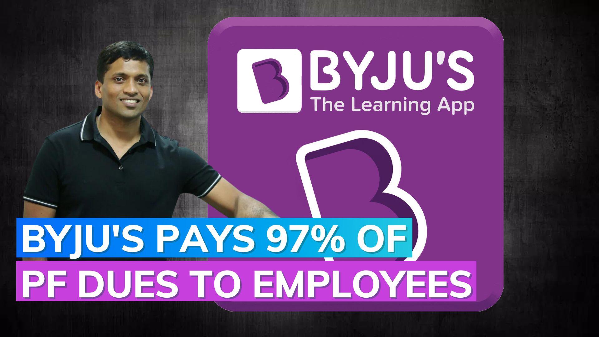 After EPFO probe into delayed PF payments, Edtech Byju‘s clears 97% ... After EPFO probe into delayed PF payments, Edtech Byju‘s clears 97% ...