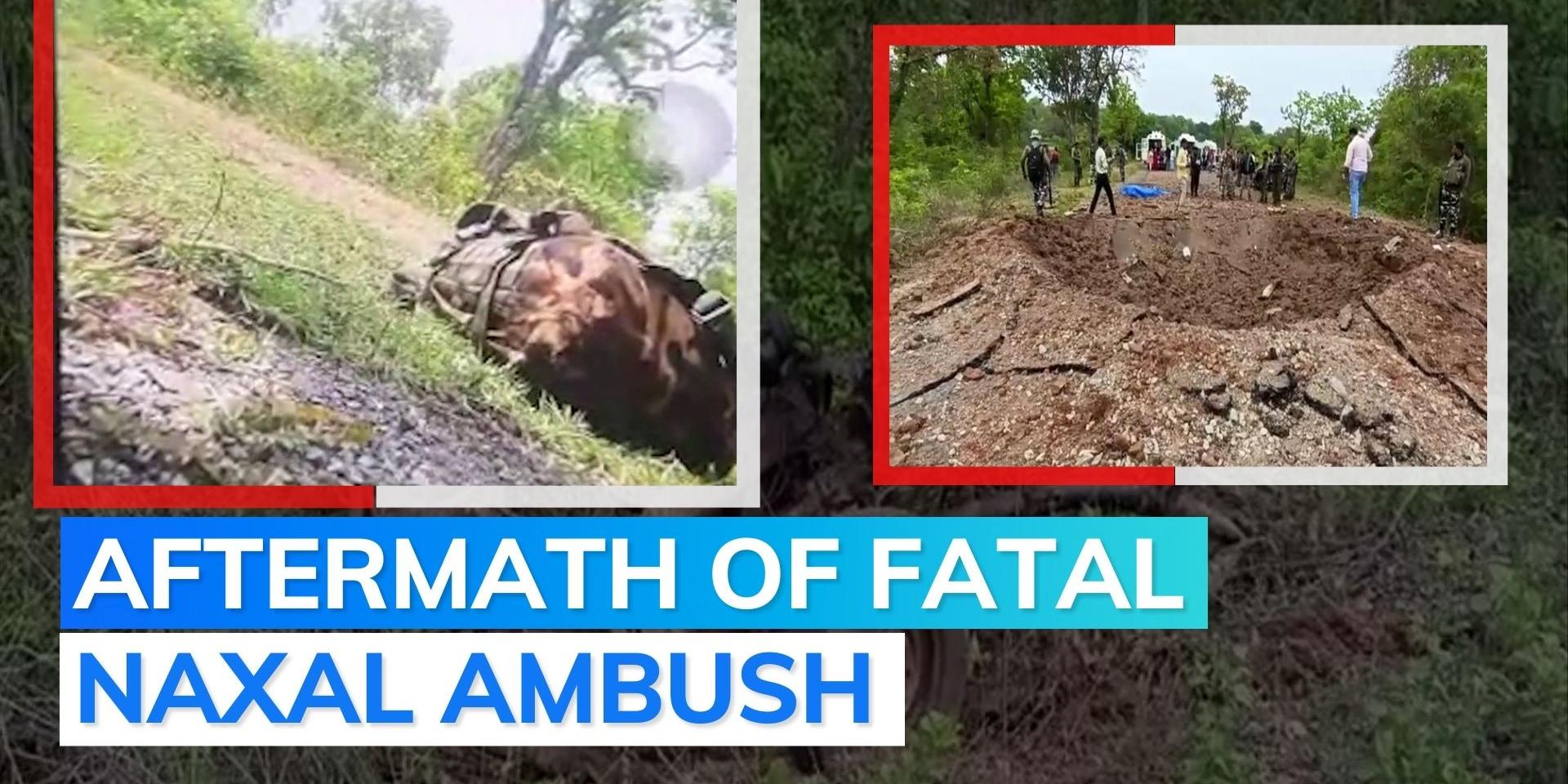 On camera: moments after Naxal attack that killed 11 people in ...