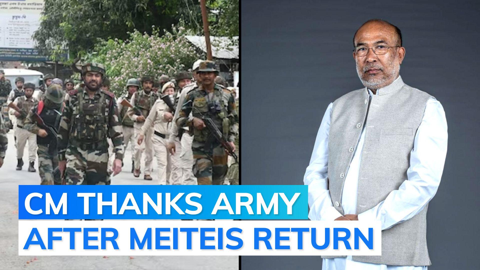 Manipur CM thanks Army after 212 Indians are brought back from Myanmar ...