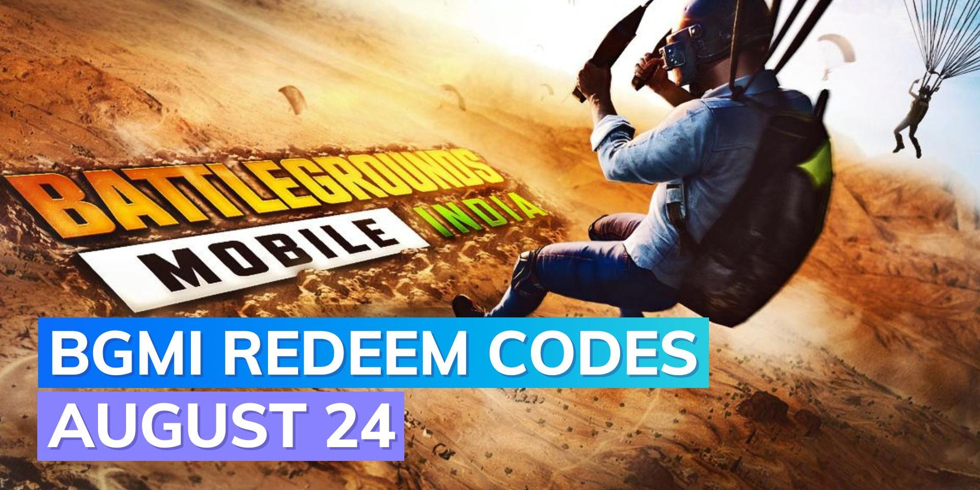 BGMI redeem codes Today 24 August 2023: Unlock fantastic freebies to boost your experience ...