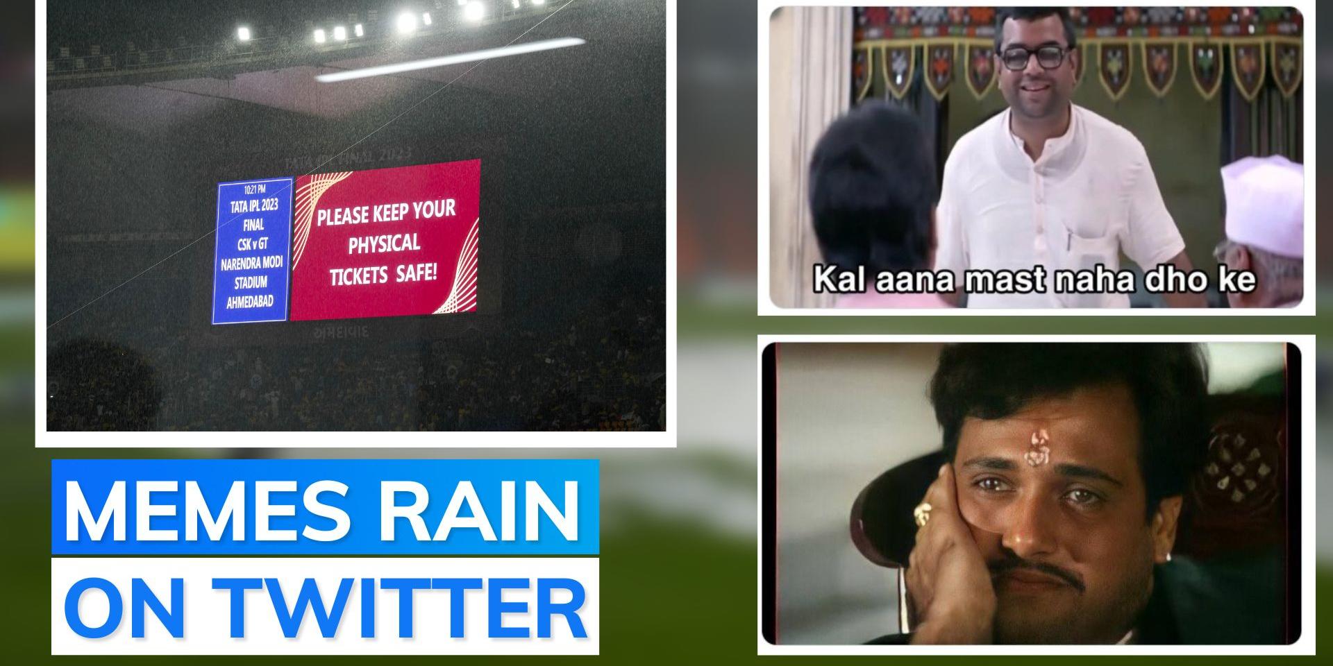 IPL 2023 Final: memes on rain postponing CSK vs GT flood social media ...