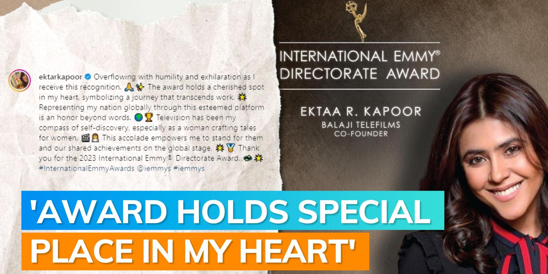 Ektaa Kapoor ‘filled with profound sense of humility’ as she‘ll receive ...