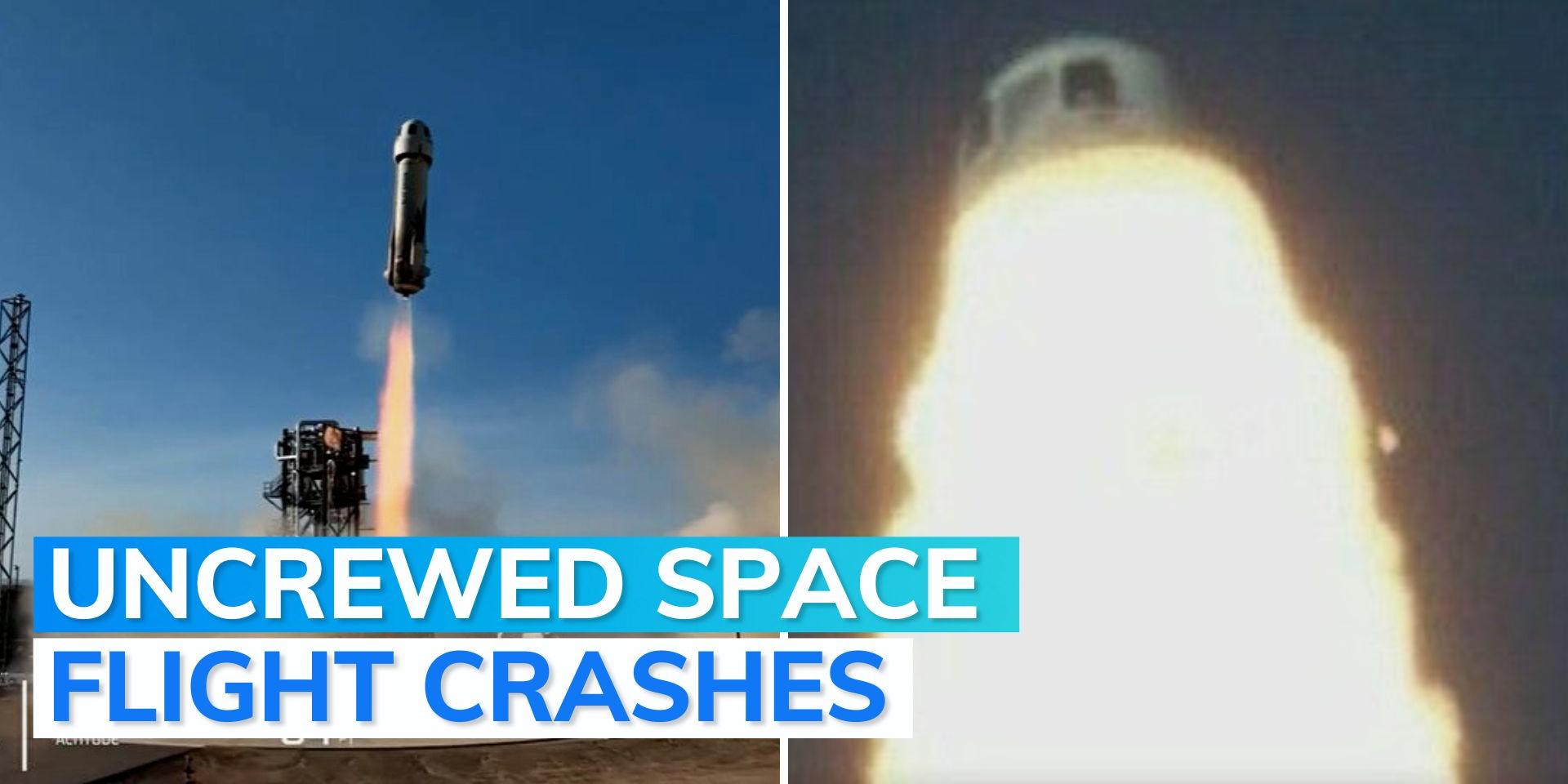 WATCH: Uncrewed Blue Origin rocket crashes, capsule recovered | Editorji