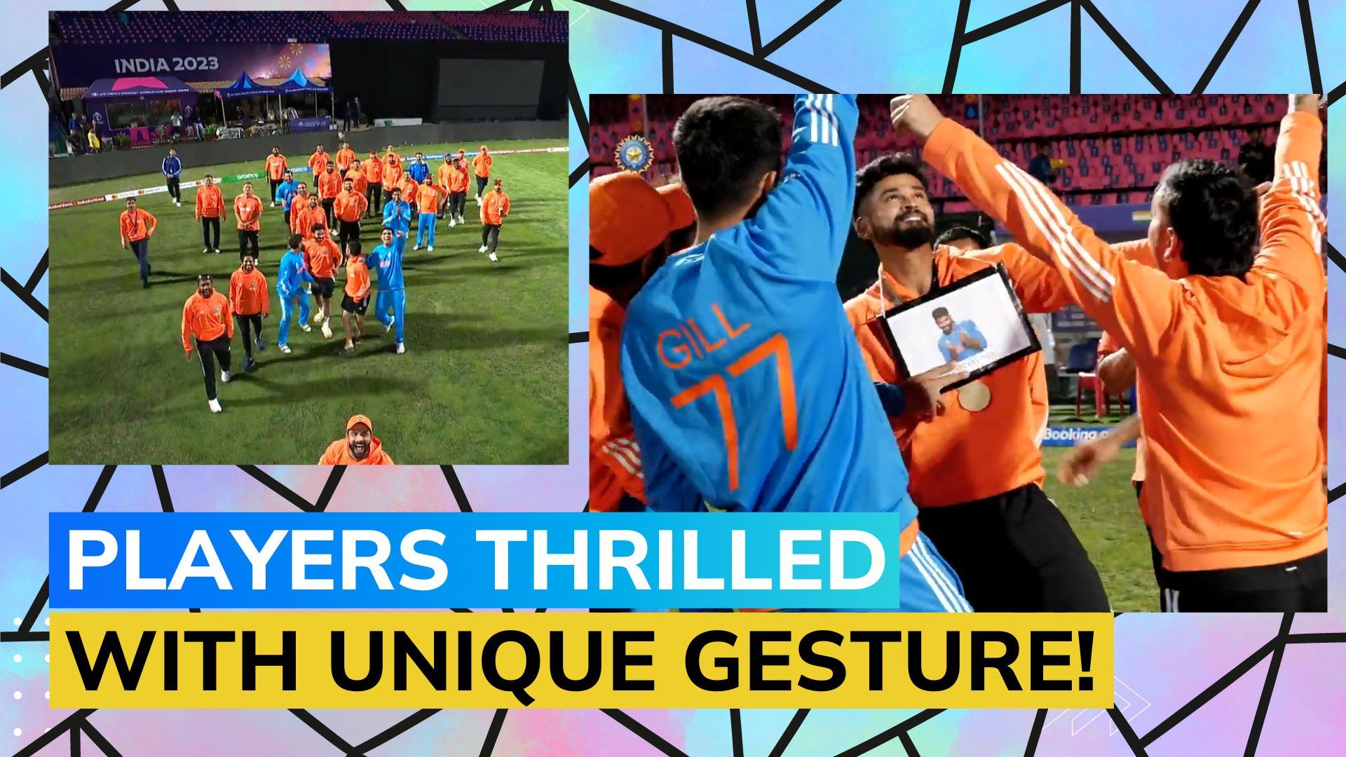 Watch! Team India best fielder medal delivered by spider cam in ...