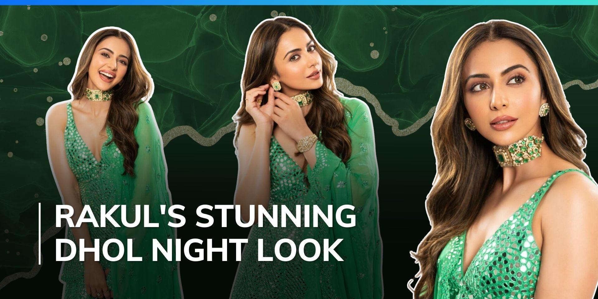 Bride-to-be Rakul Preet Singh stuns in green lehenga for dhol night ...