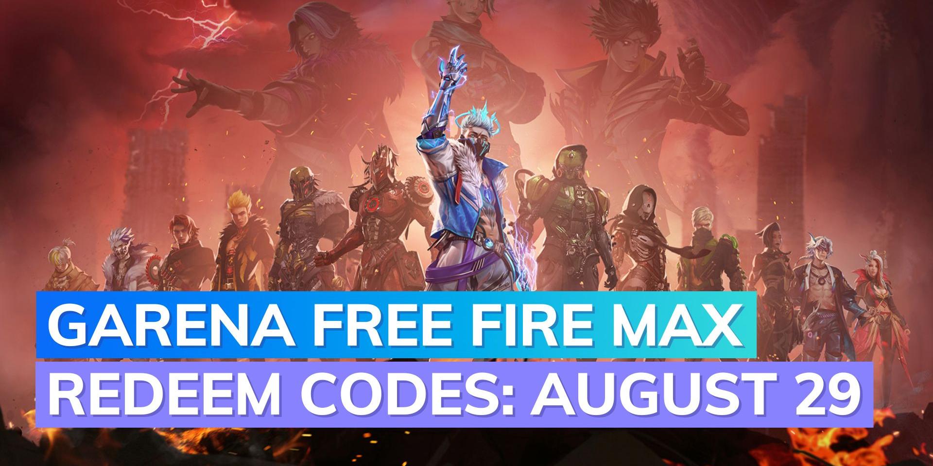 Garena Free Fire MAX Redeem Codes Today 29 August 2023: How to redeem ...