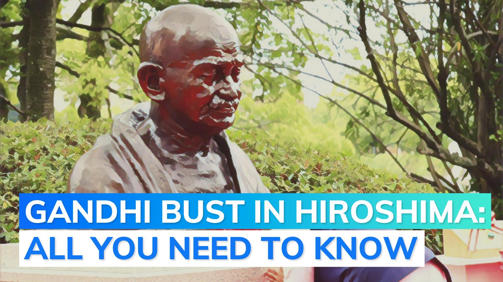 PM Modi unveils Mahatma Gandhi‘s bust in Hiroshima | G7 summit | Editorji