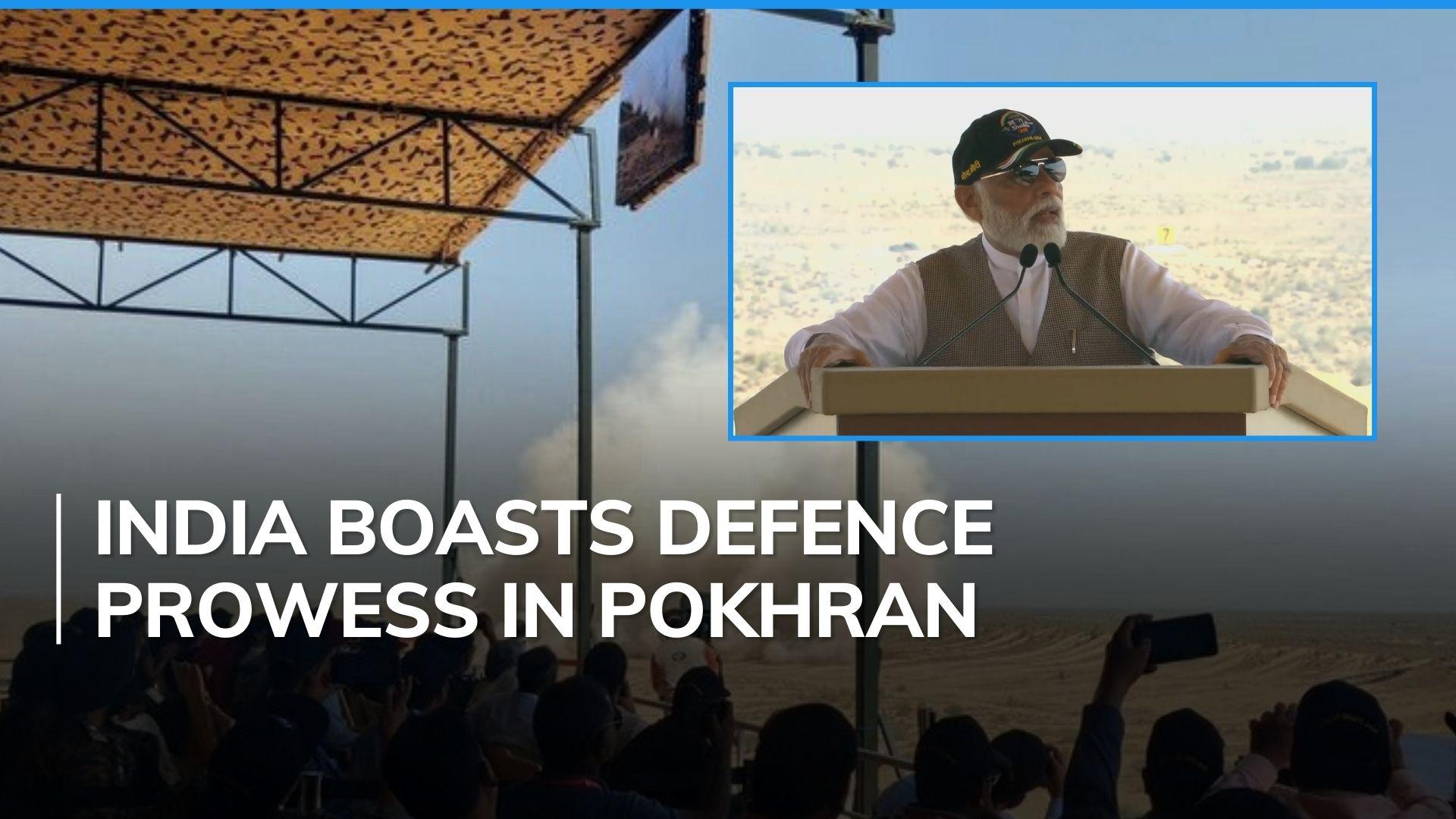 PM Modi attends tri-service exercise ‘Bharat Shakti’ in Pokhran | Editorji