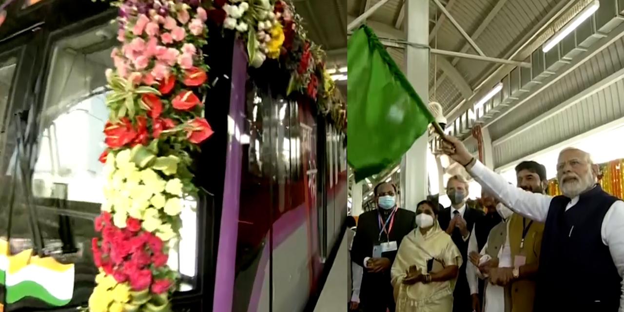 Watch: PM Modi opens Pune Metro, buys ticket for inaugural train ride ...