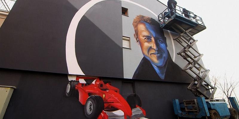 Tribute to Michael Schumacher! giant mural dedicated to F1 legend in ...